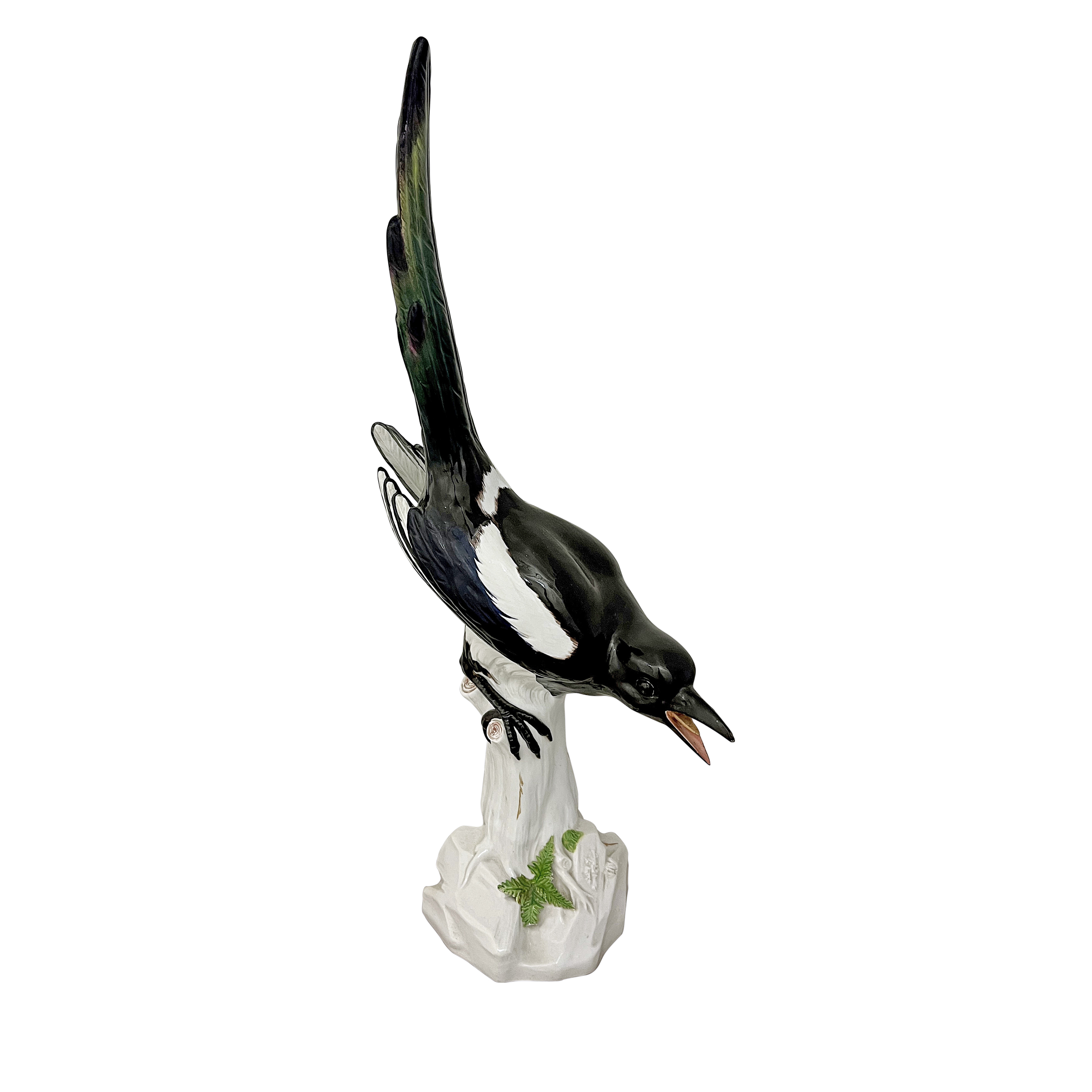 Meissen Antique German Porcelain Magpie Figure, Model 62B Available For ...