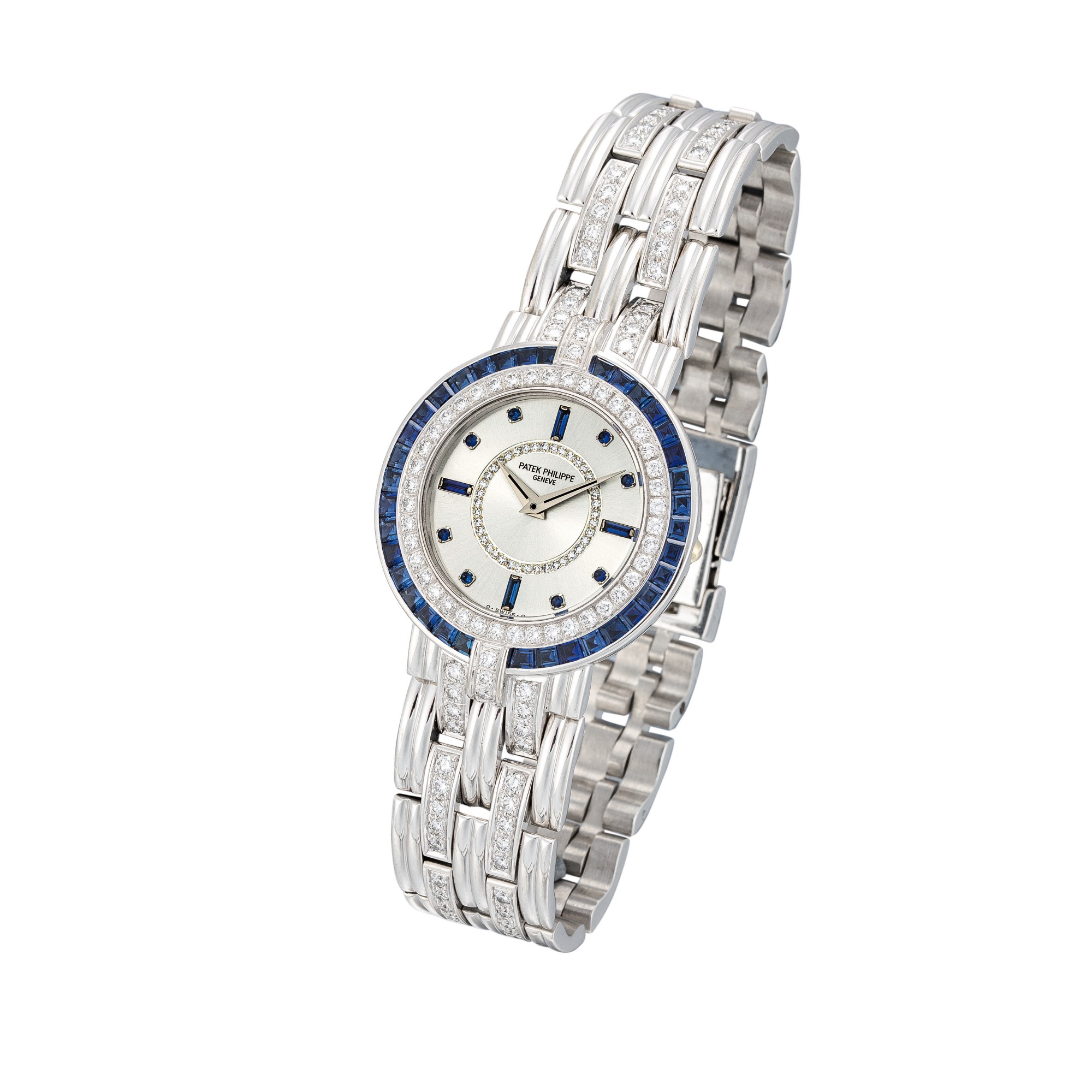 Patek Philippe | Reference 3982/11, A white gold, diamond and sapphire ...