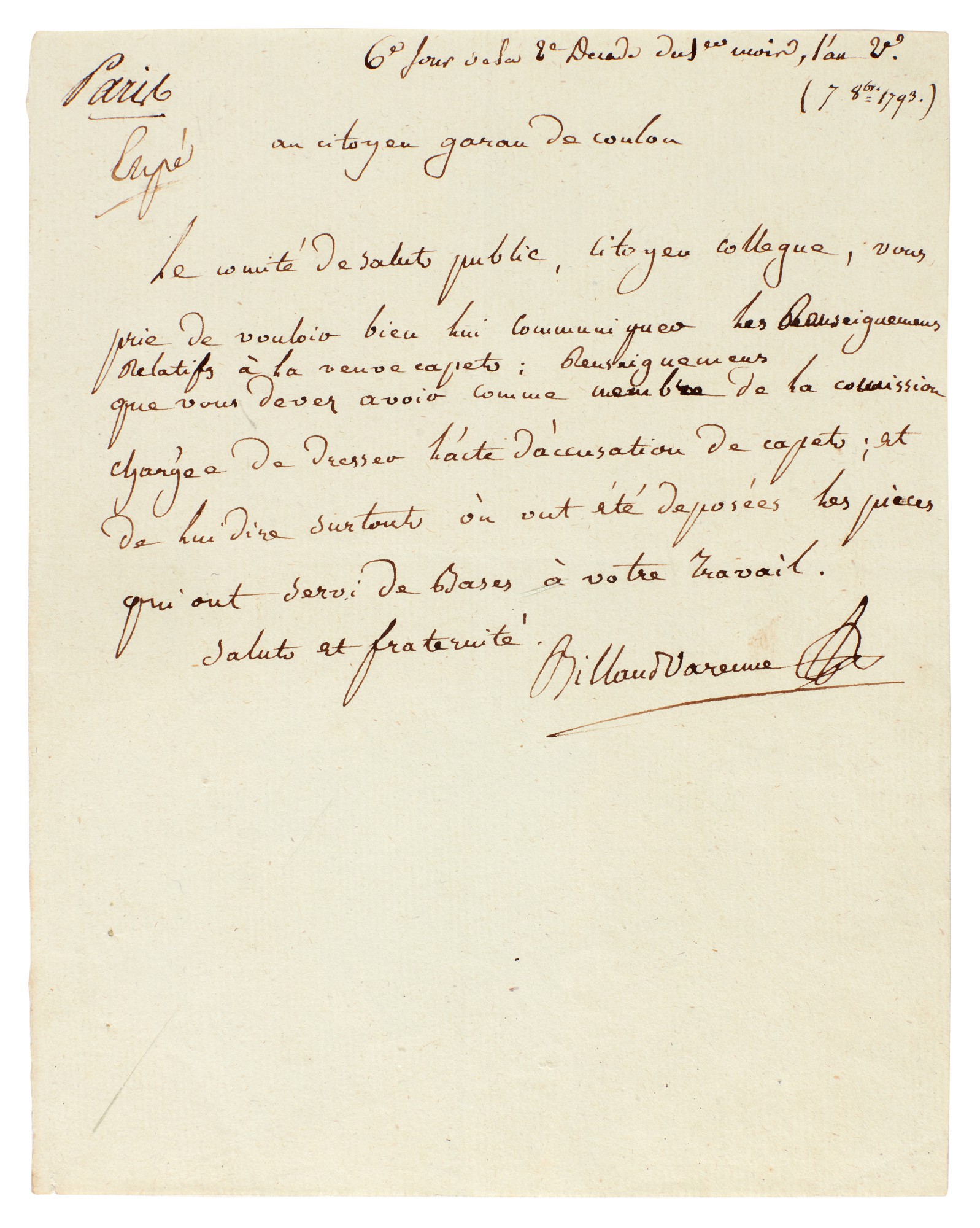 French Revolution—Louis XVI | A collection of letters and documents ...