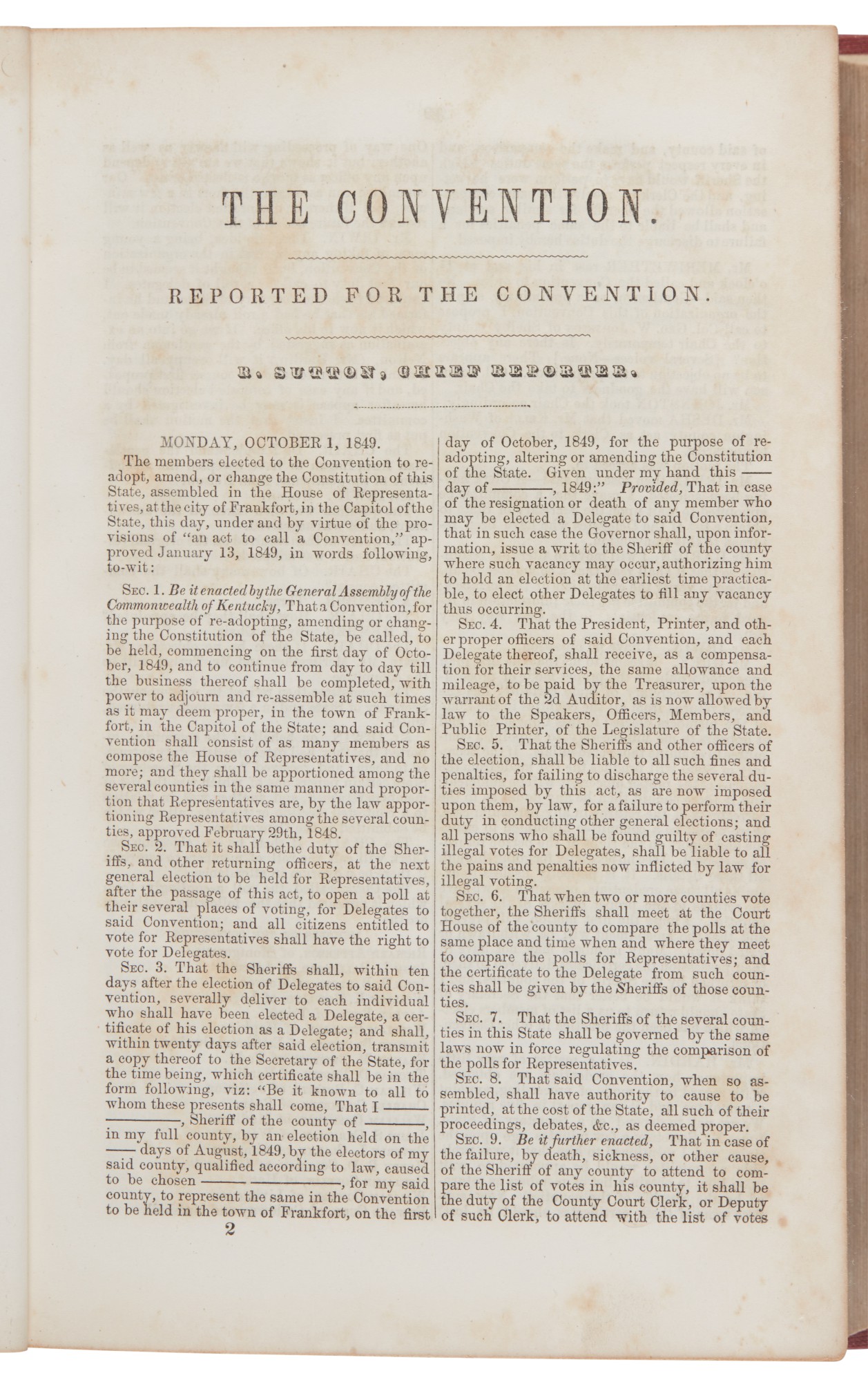 Kentucky | A record of the proceedings of the 1849 Kentucky ...