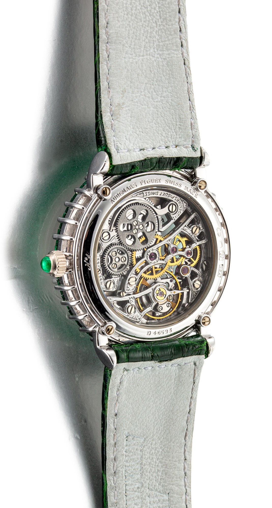 AUDEMARS PIGUET | REFERENCE 77142BC, A WHITE GOLD, DIAMOND AND EMERALD ...