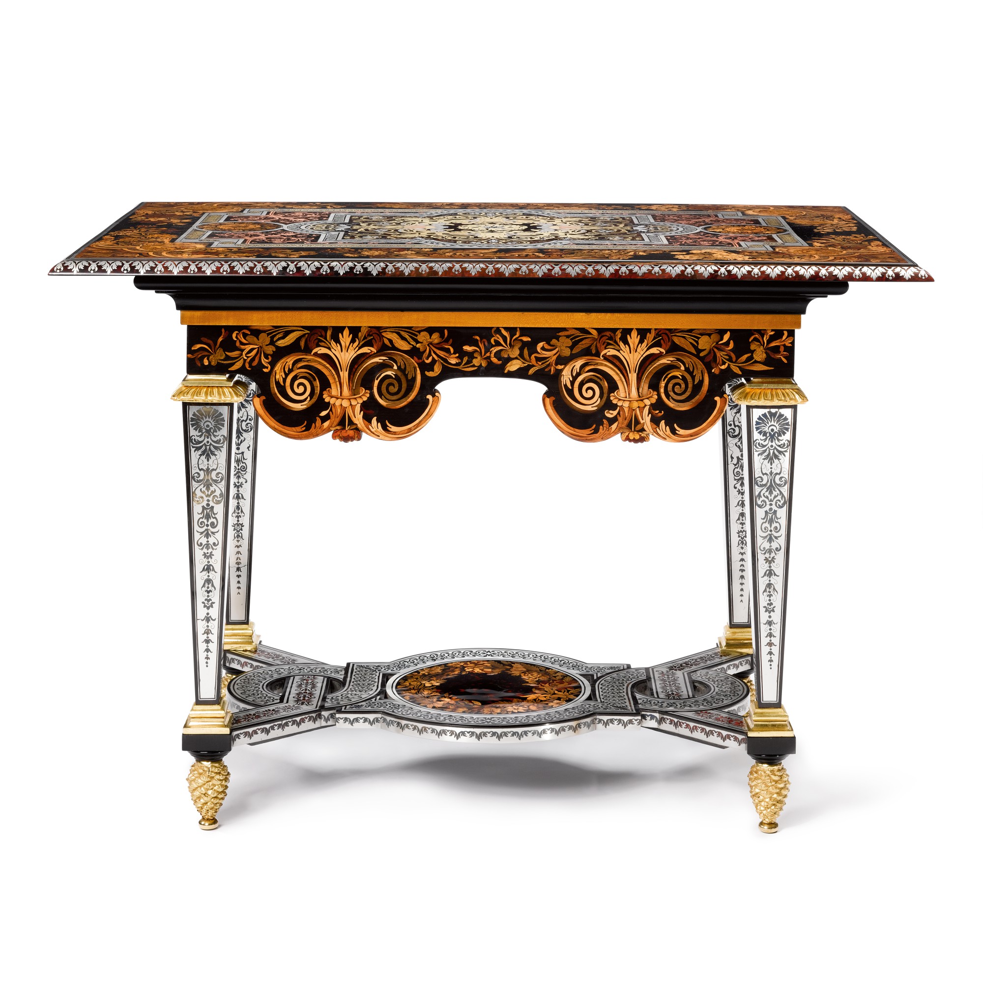 A Louis XIV marquetry console table, circa 1675-1680, attributed to ...