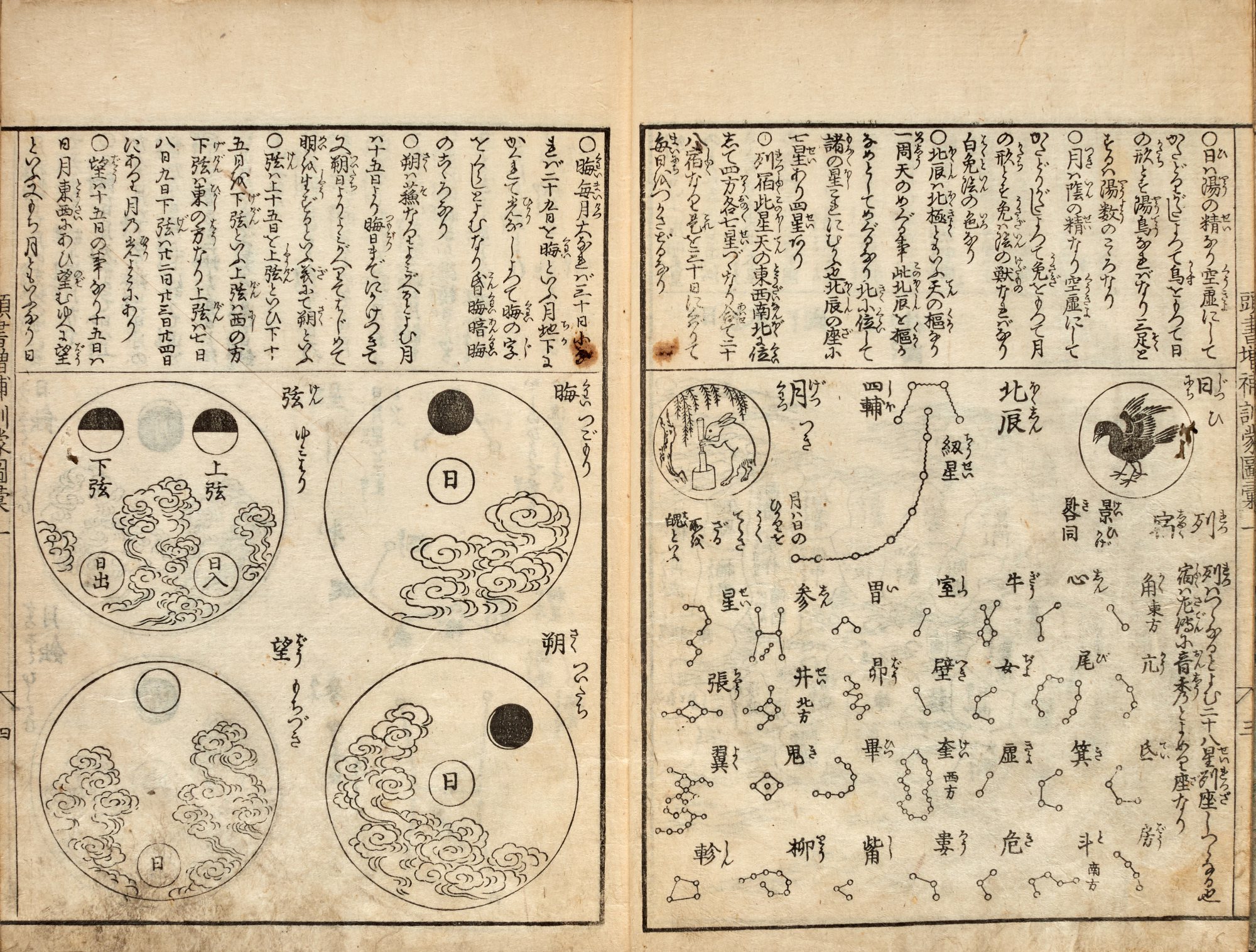 A collection of illustrated books, newspapers and woodblock-printed ...