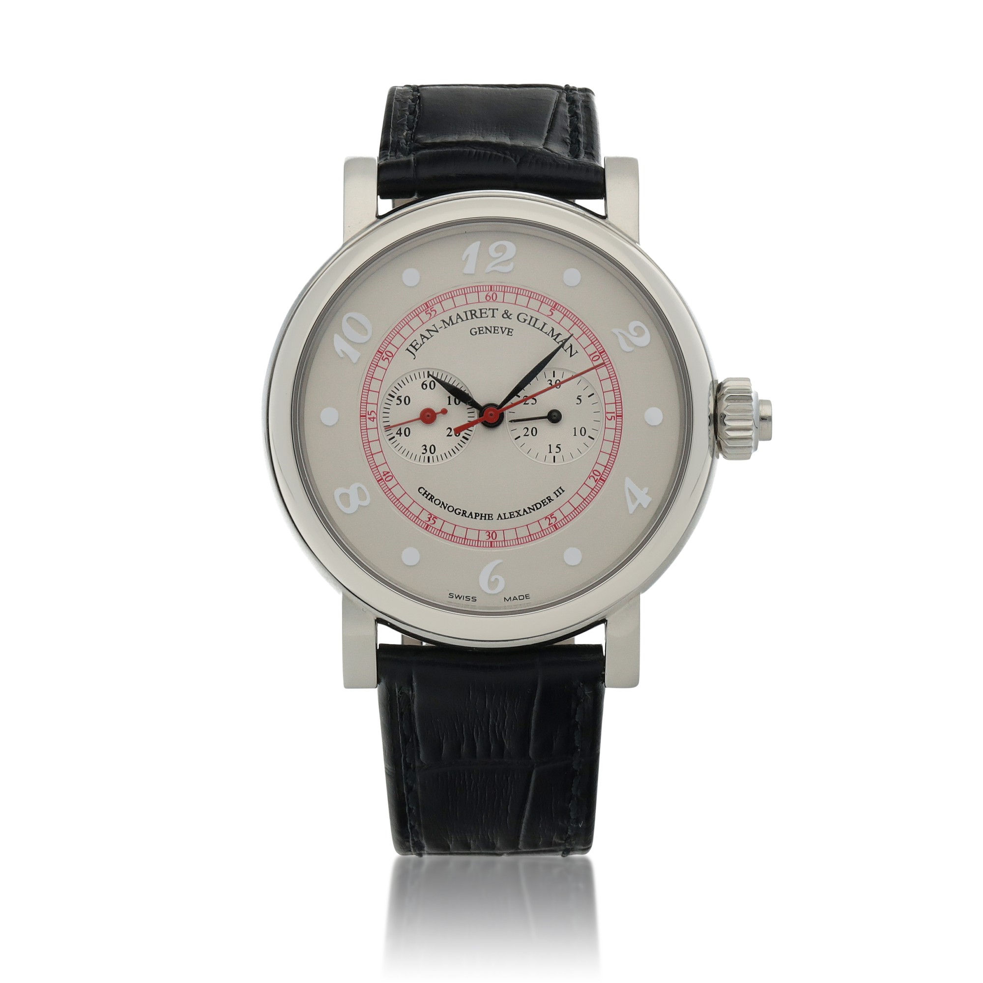 Alexandre III Limited edition stainless steel single button chronograph ...