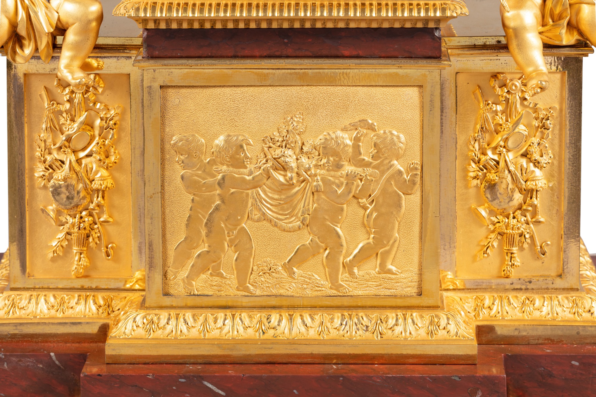 A gilt-bronze musical and automaton mantel clock, late Louis XVI, the ...