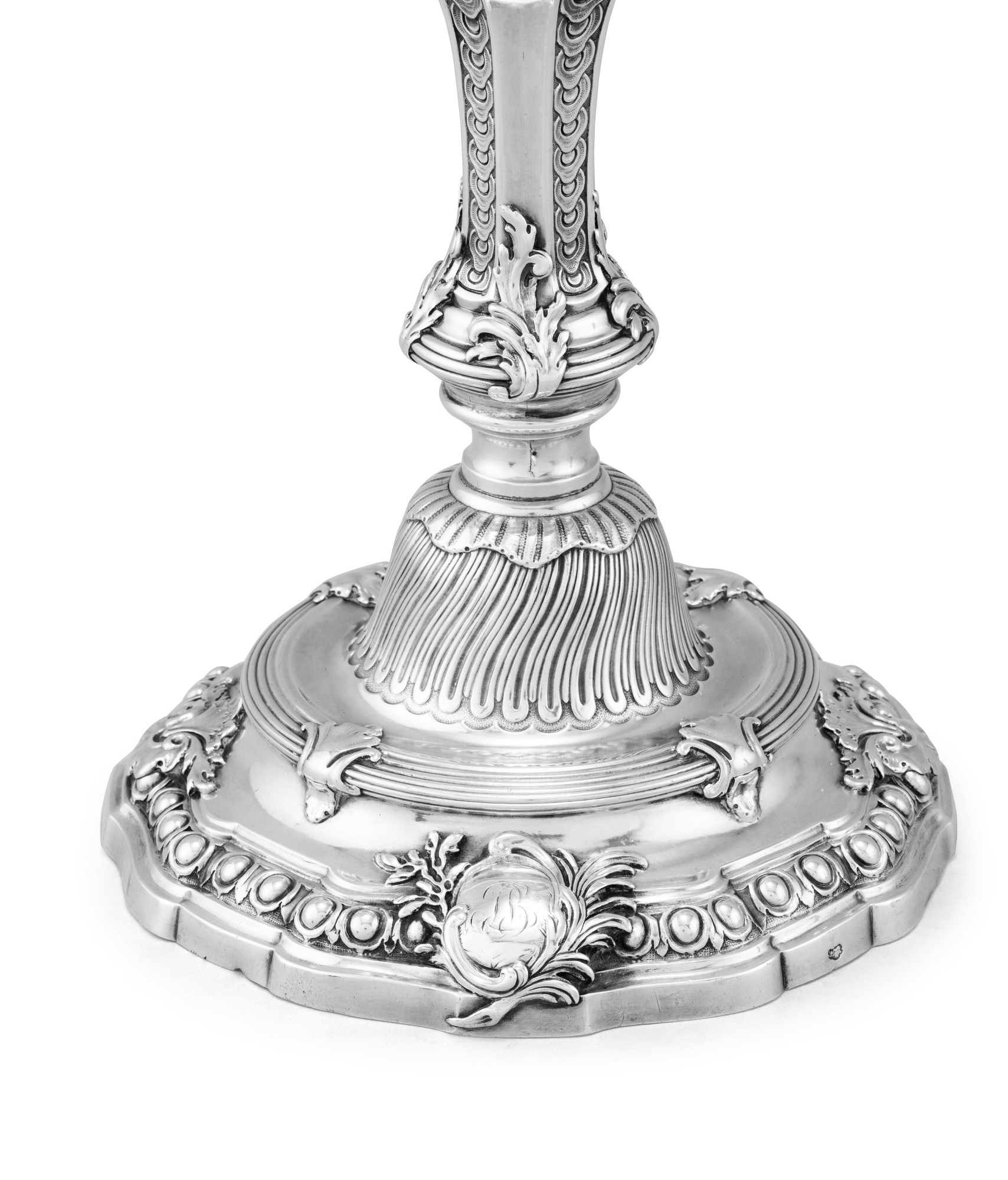 A pair of silver candlesticks, Alexis III Loir, Paris, 1752-1753 ...