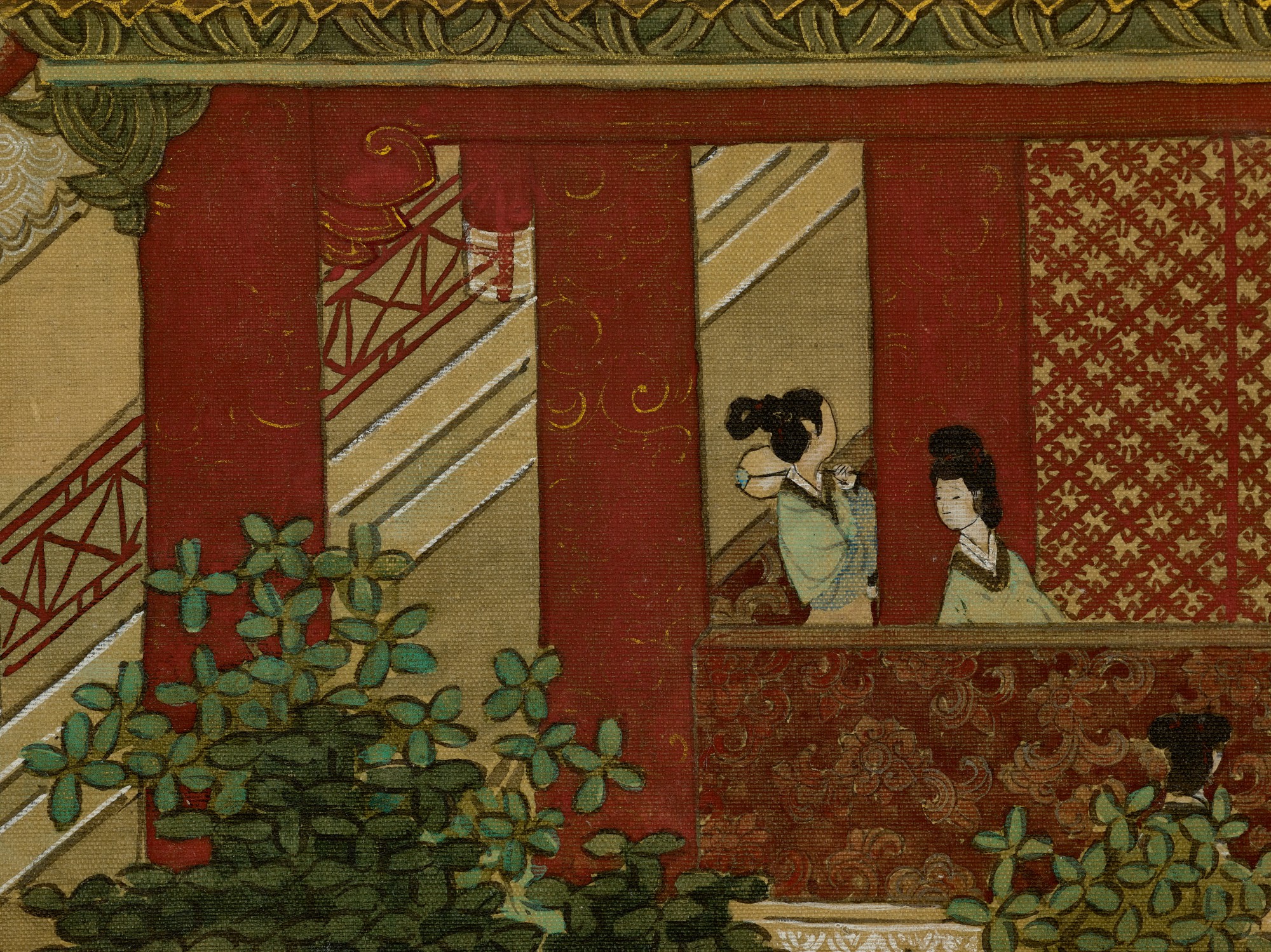 Ren Xiong 任熊 | Auspicious Birds Visiting the Garden 有鳳來儀 | Fine Chinese ...