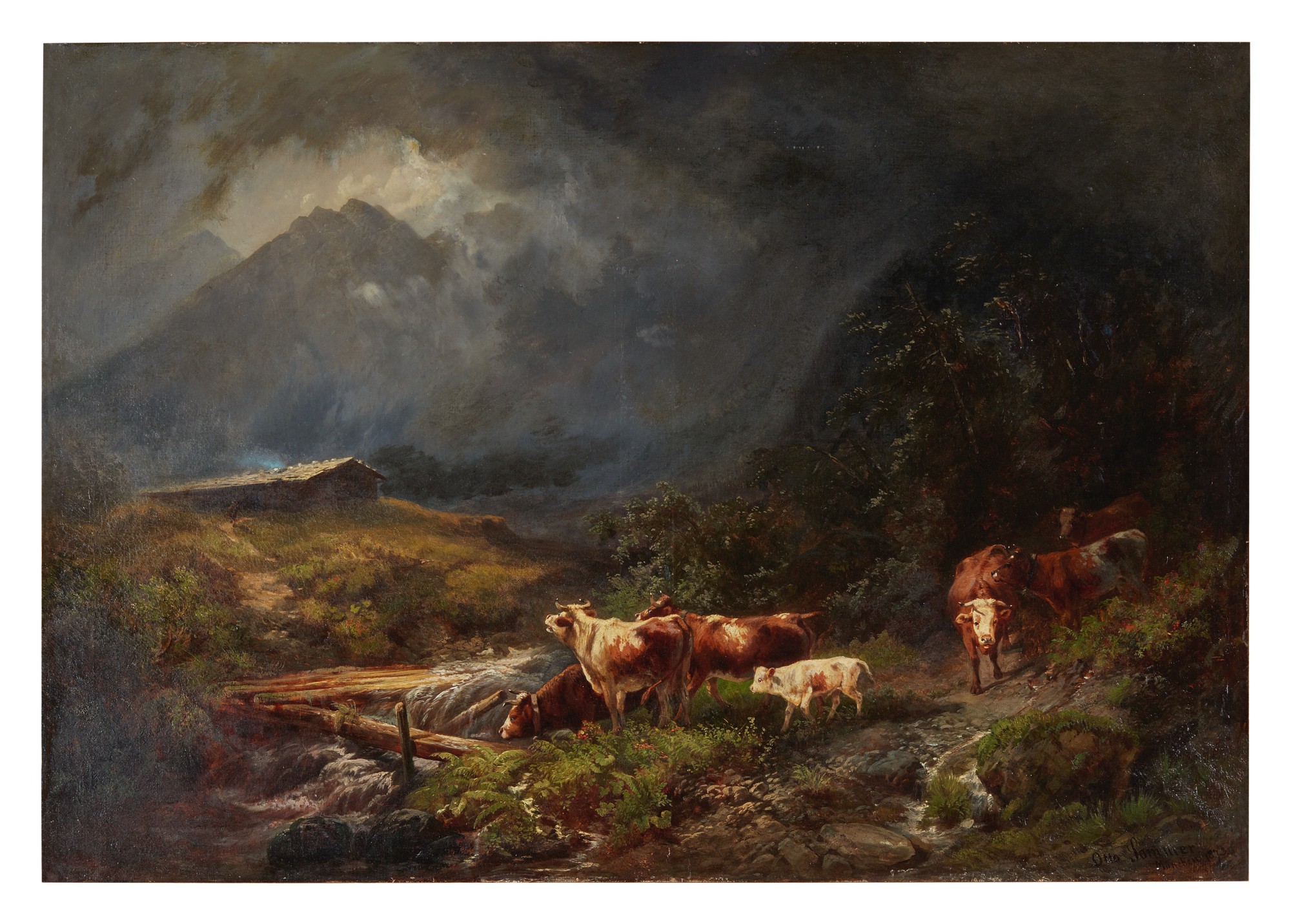 OTTO SOMMER | COWS IN A MOUNTAINOUS LANDSCAPE | European Paintings ...