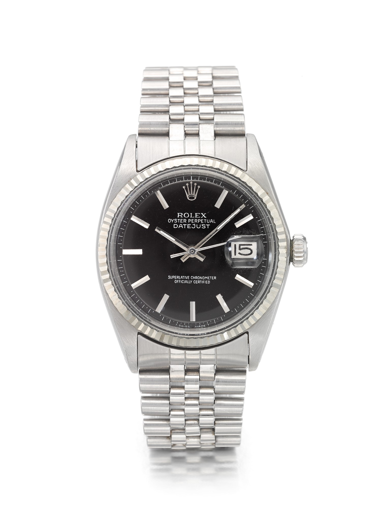 ROLEX | REF 1603 DATEJUST, A STAINLESS STEEL AUTOMATIC WRISTWATCH WITH ...