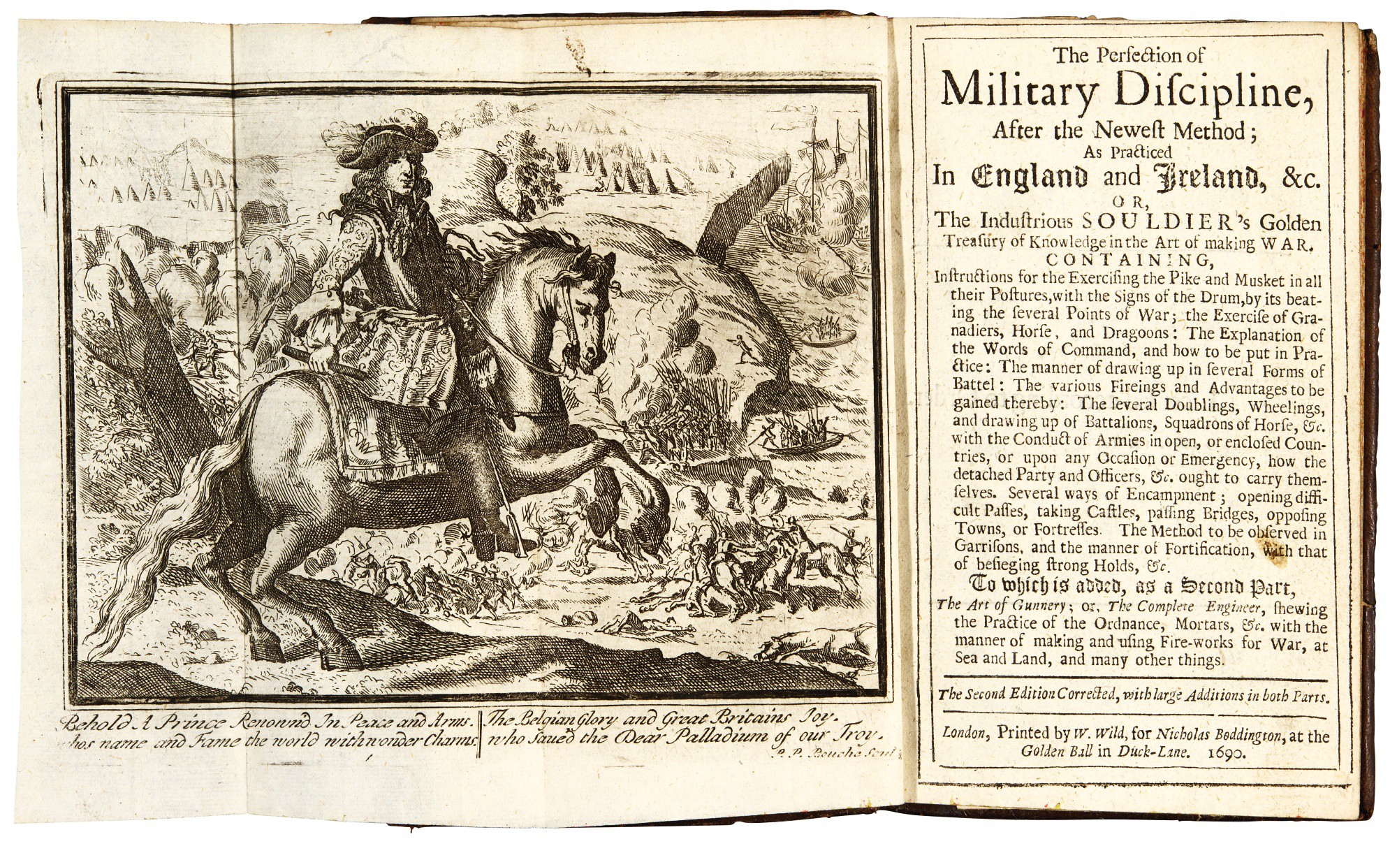 Military tactics and training, 4 volumes in English, seventeenth ...