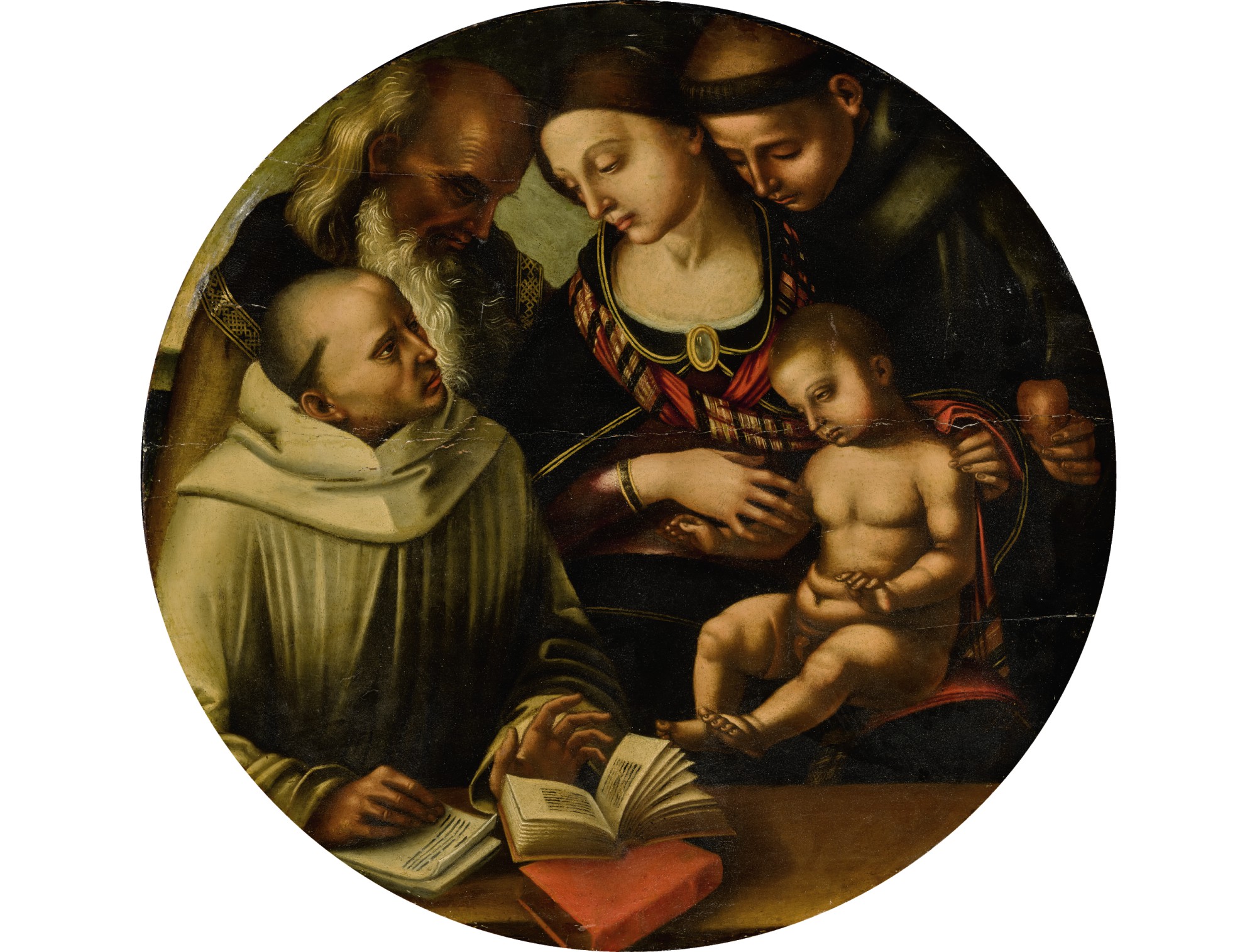 LUCA SIGNORELLI AND STUDIO | THE MADONNA AND CHILD WITH SAINTS BERNARD ...