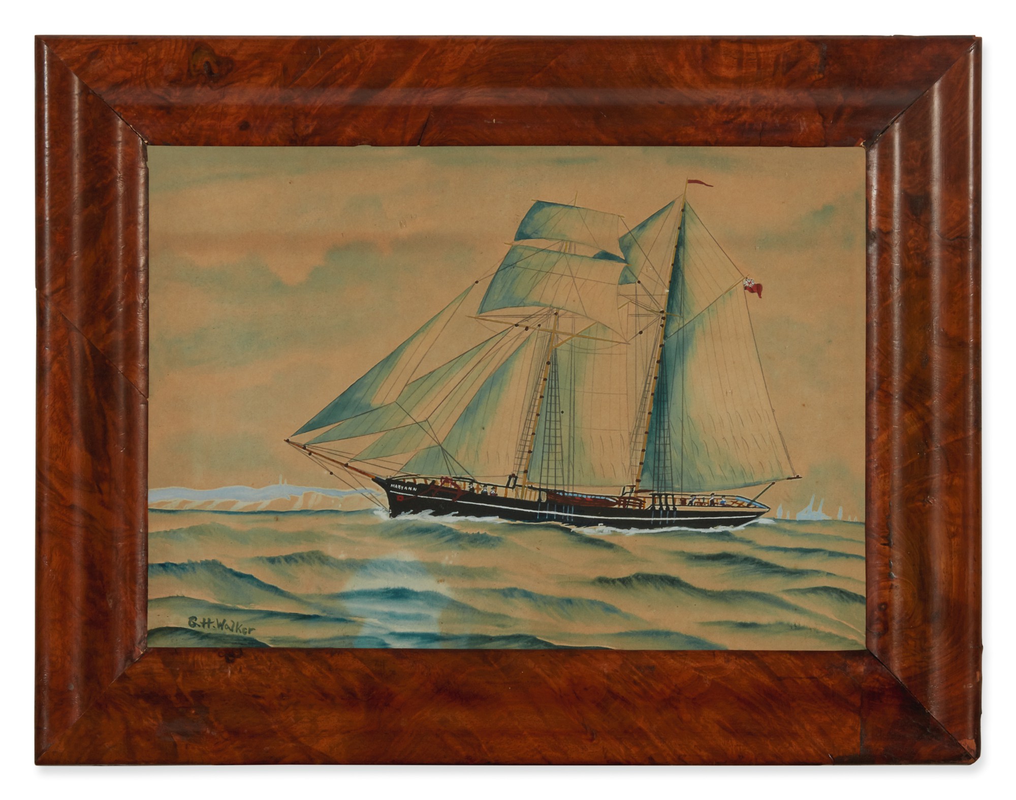 Pair of Paintings: Clipper Ships at Sea | Important Americana ...