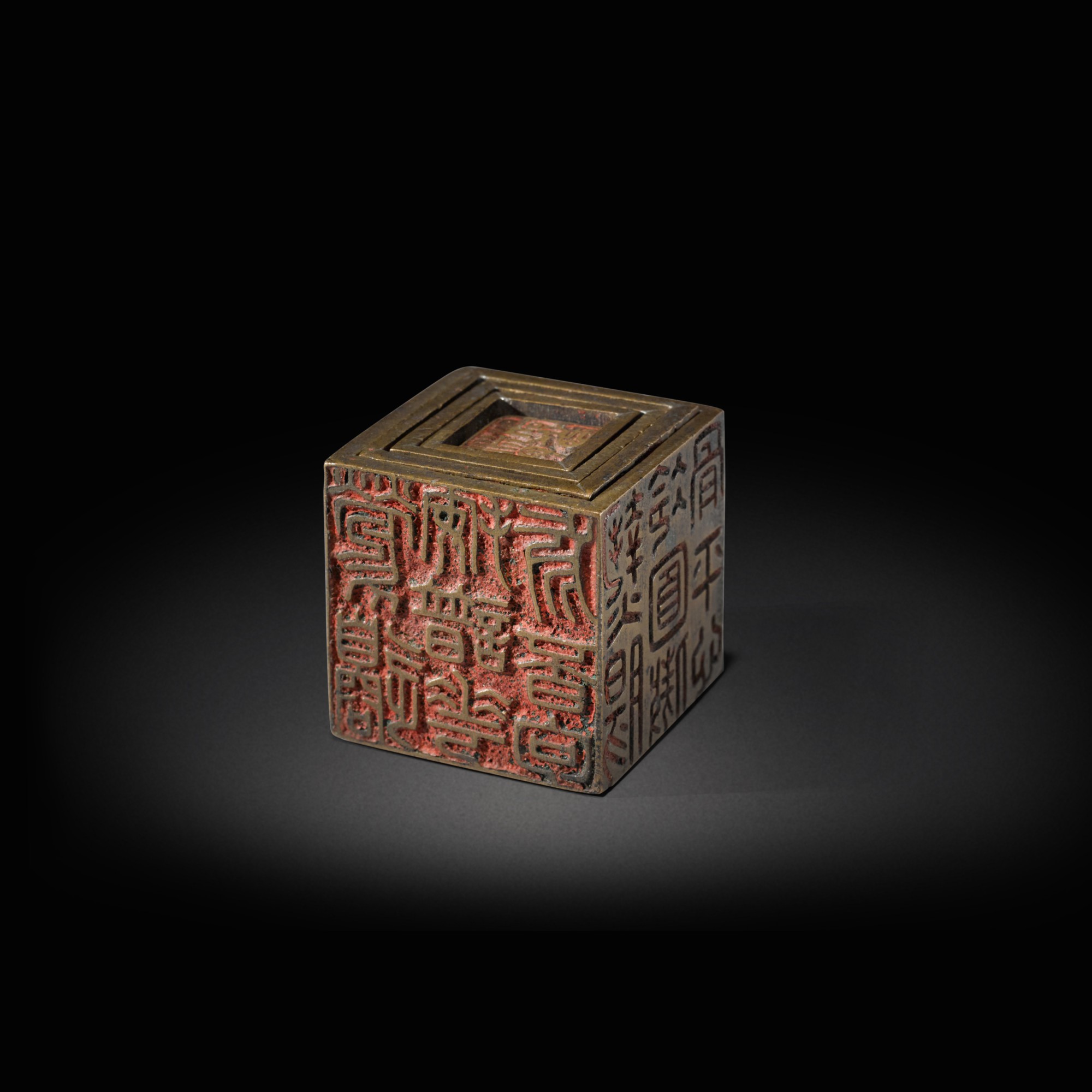 A set of five bronze nesting seals, Qing dynasty | 清 銅套印一套五件 | Junkunc ...