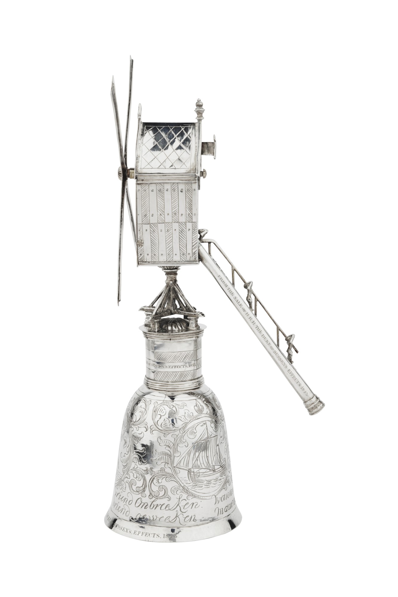 A Dutch silver windmill cup, unknown maker's mark, Zierikzee, 1724-1732 ...