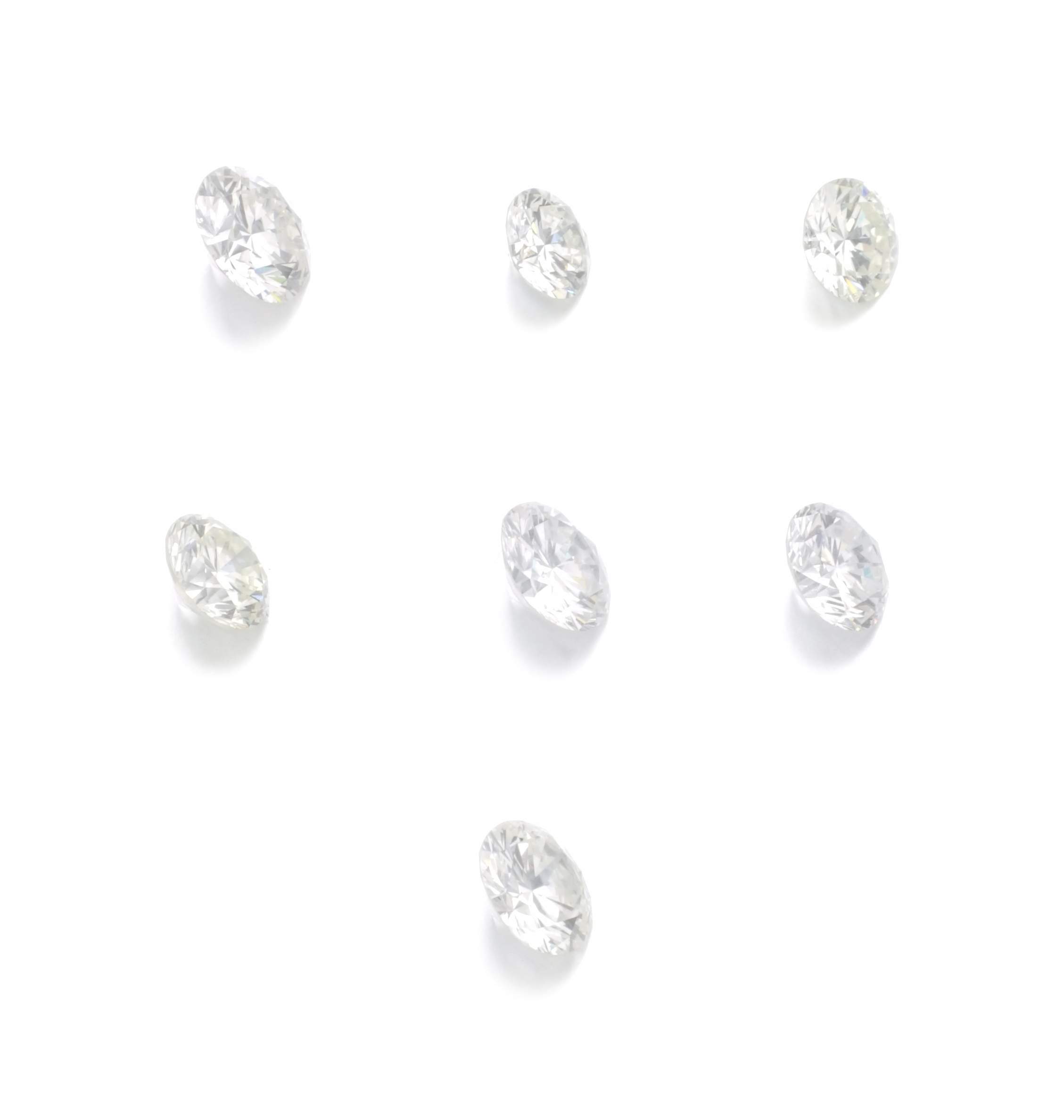 SEVEN UNMOUNTED DIAMONDS | Jewels Online | Jewellery | Sotheby's