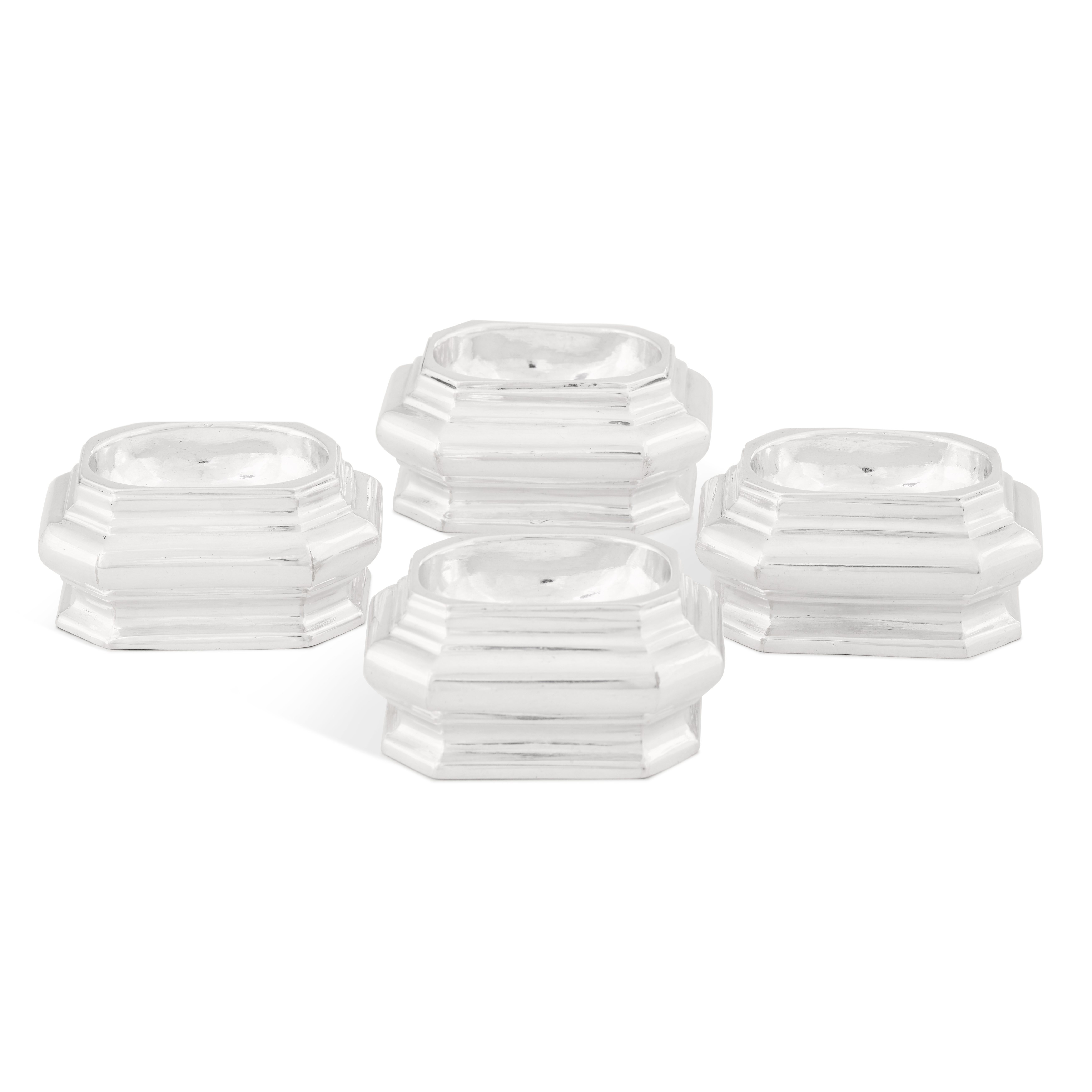 A set of four George I silver salts, Robert Kempton, London, 1714 ...