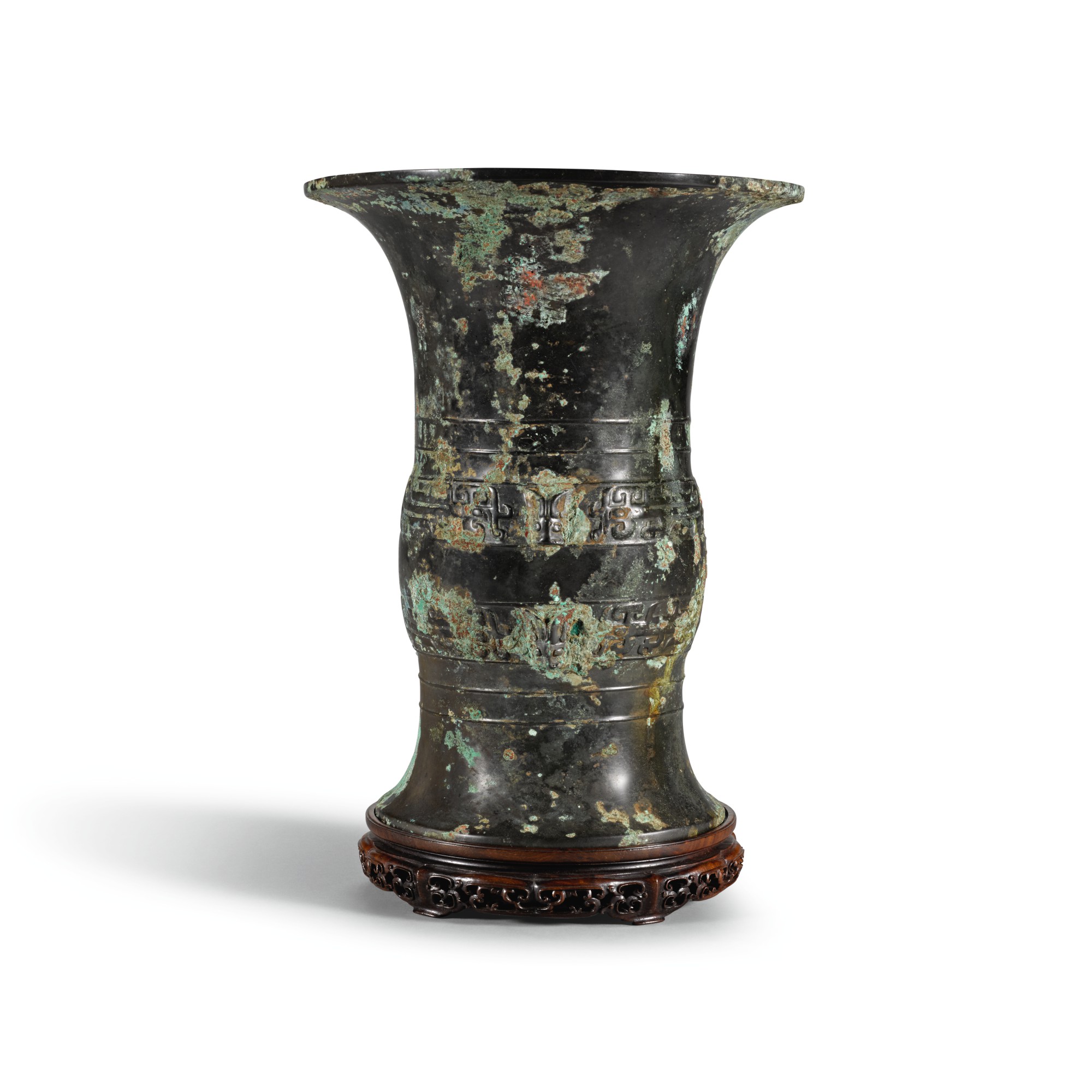 AN ARCHAIC BRONZE RITUAL WINE VESSEL, ZUN, WESTERN ZHOU DYNASTY | 西周 ...