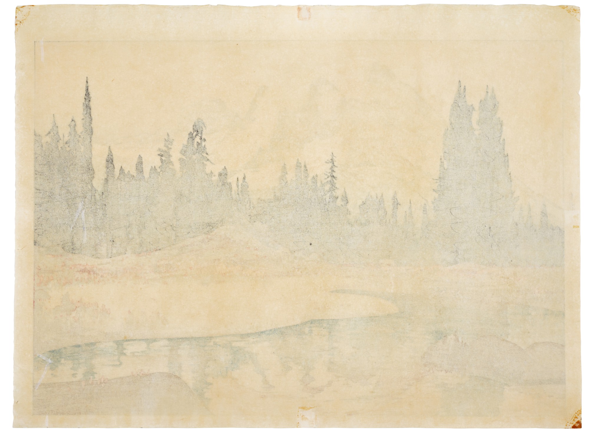 Yoshida Hiroshi (1876-1950) Mount Rainier (Reniya-yama), Taisho period ...