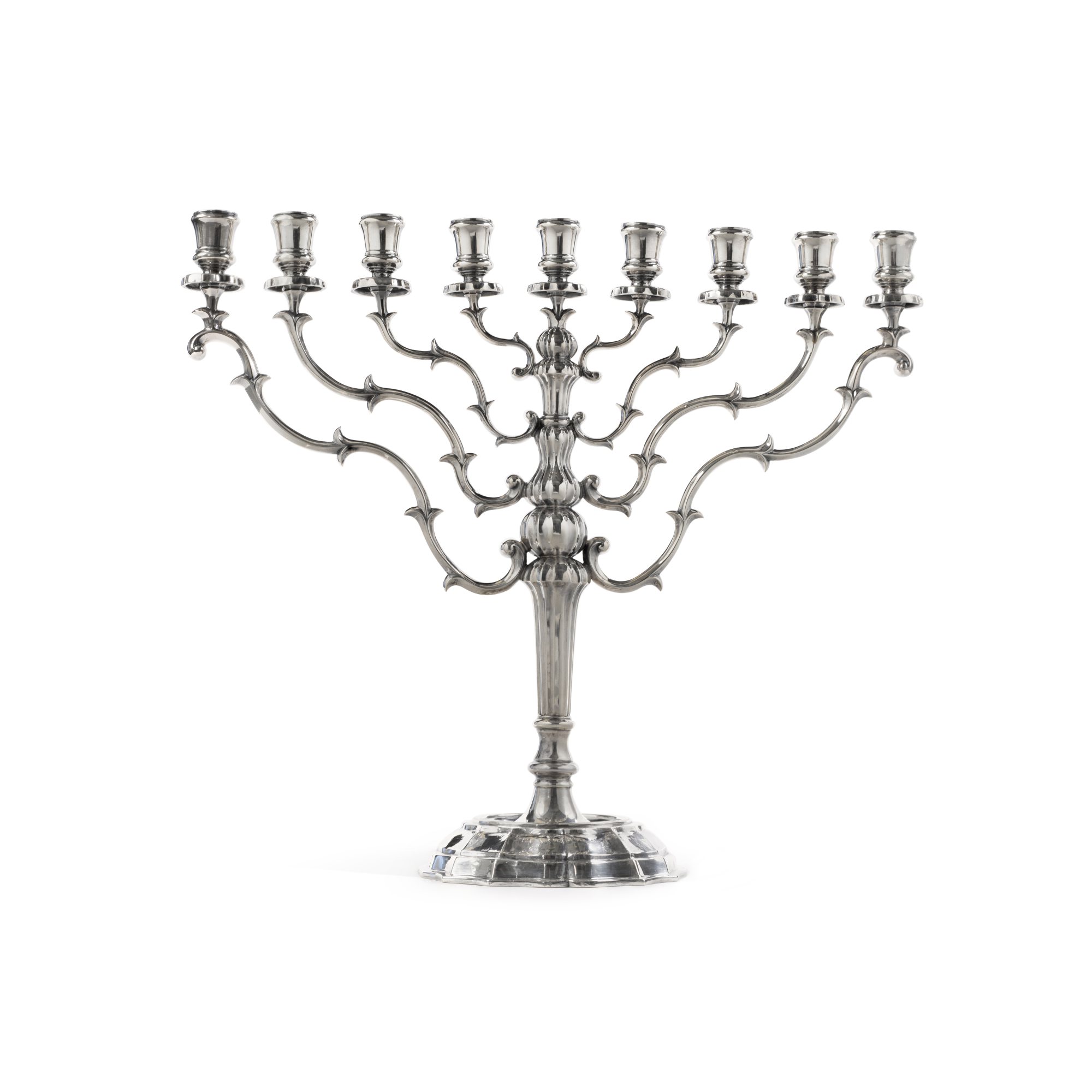 An Italian Silver Tree-Form Hanukkah Lamp, Buccellati, Circa 1990 ...