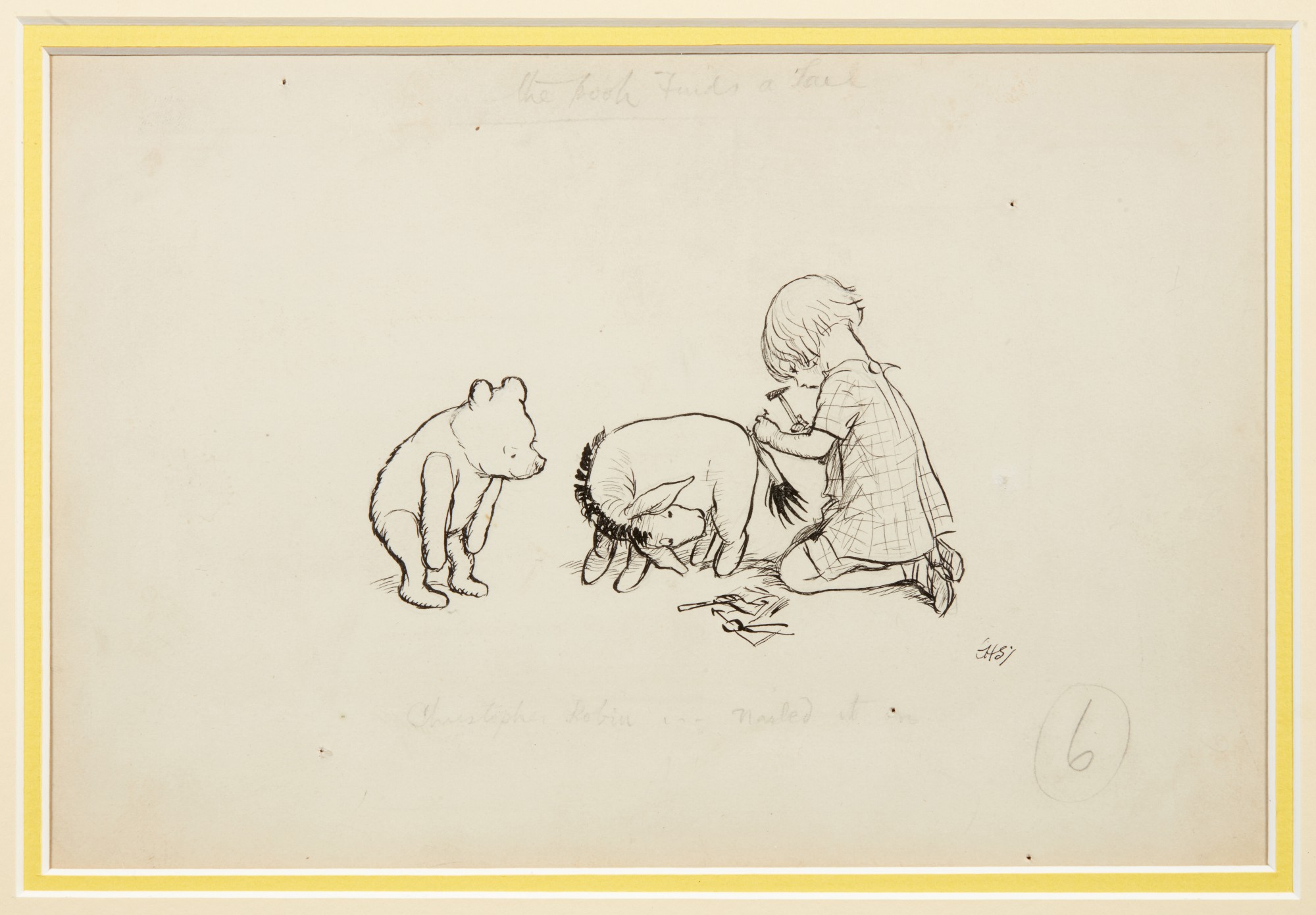 E.H. Shepard | "When Christopher Robin had nailed it on...", original ...