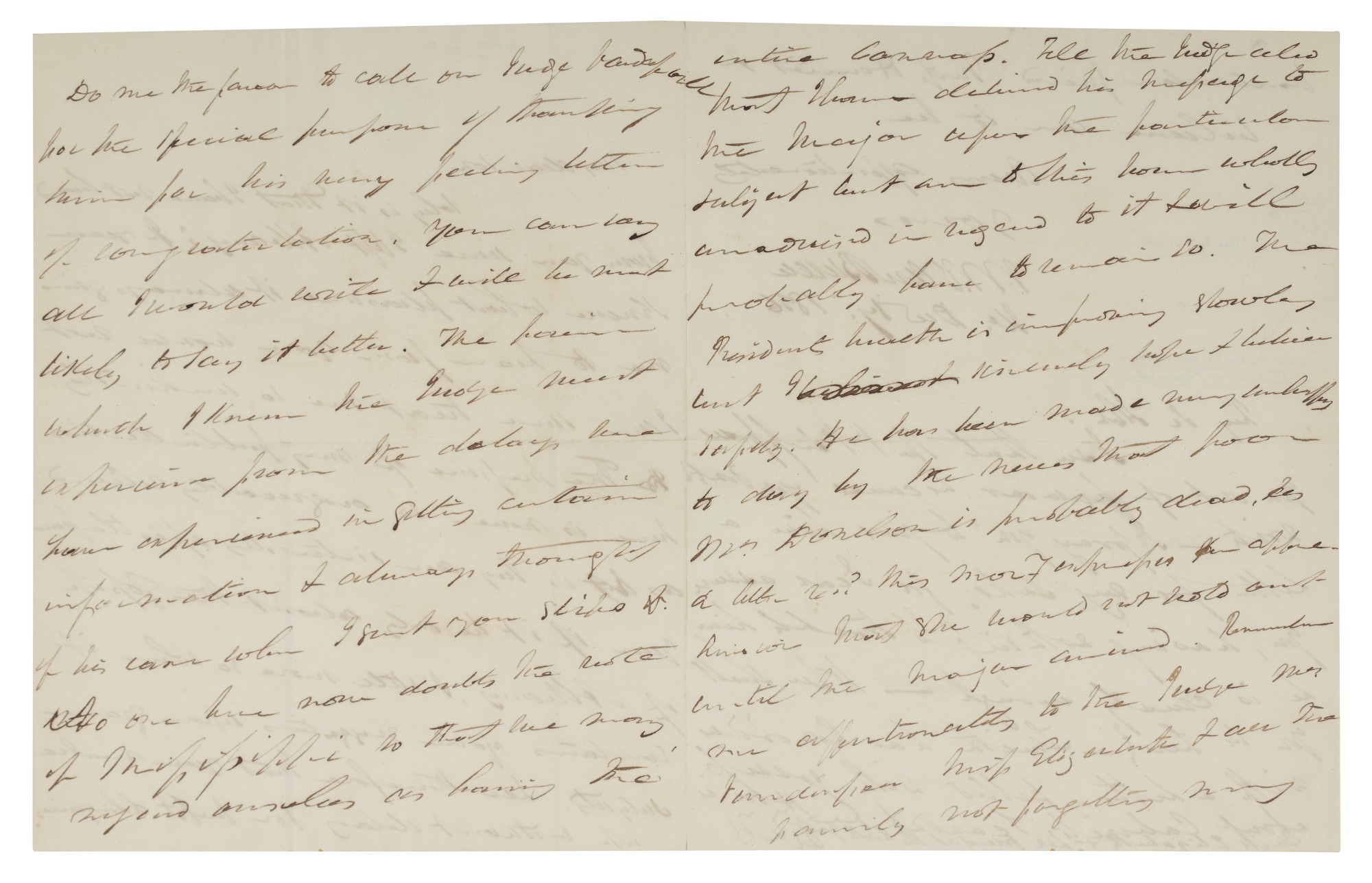 MARTIN VAN BUREN | A letter from the President-elect Martin Van Buren ...