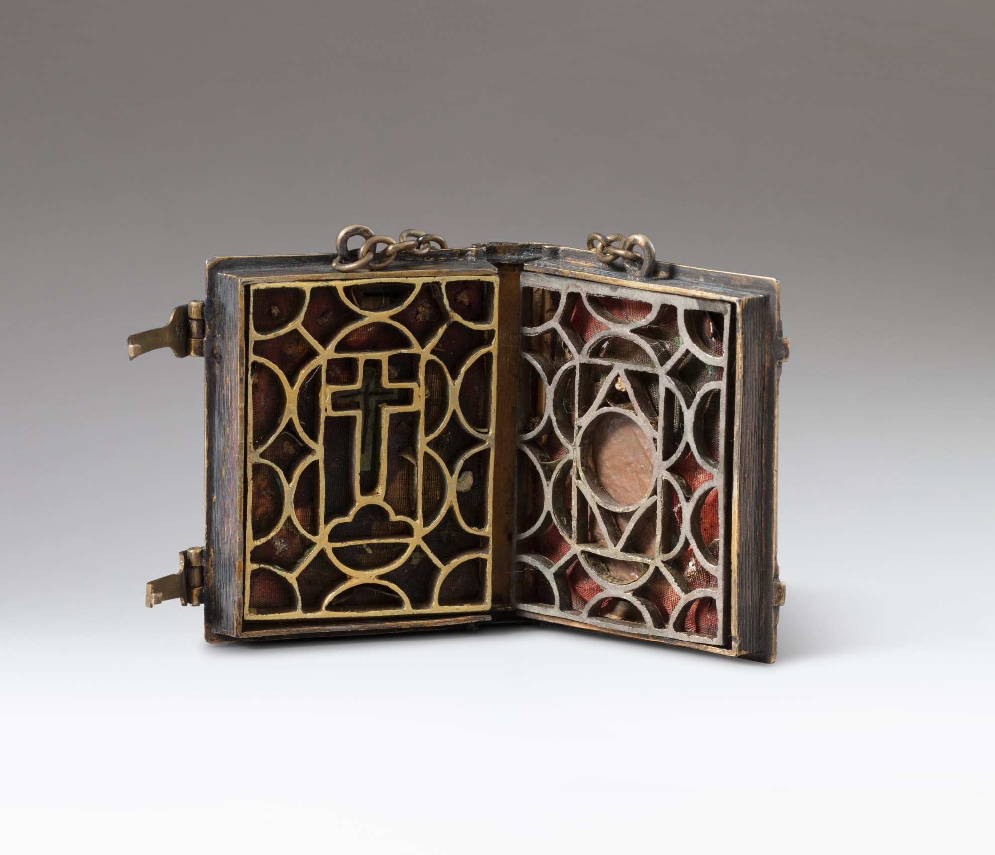 A small silver reliquary shaped as a book, probably Germany circa 1650 ...