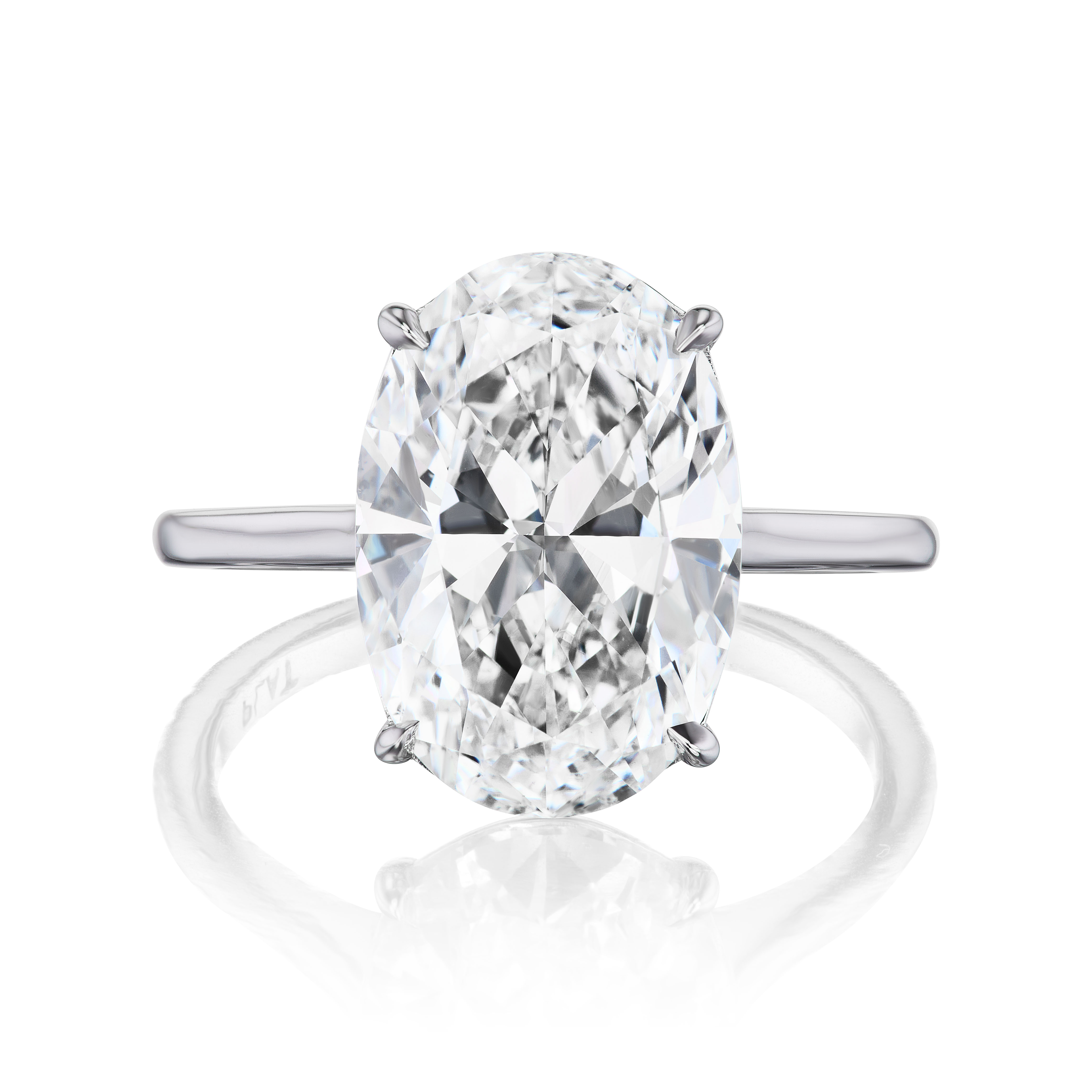 Platinum And 4.02ct Oval Cut Diamond Engagement Ring Available For ...