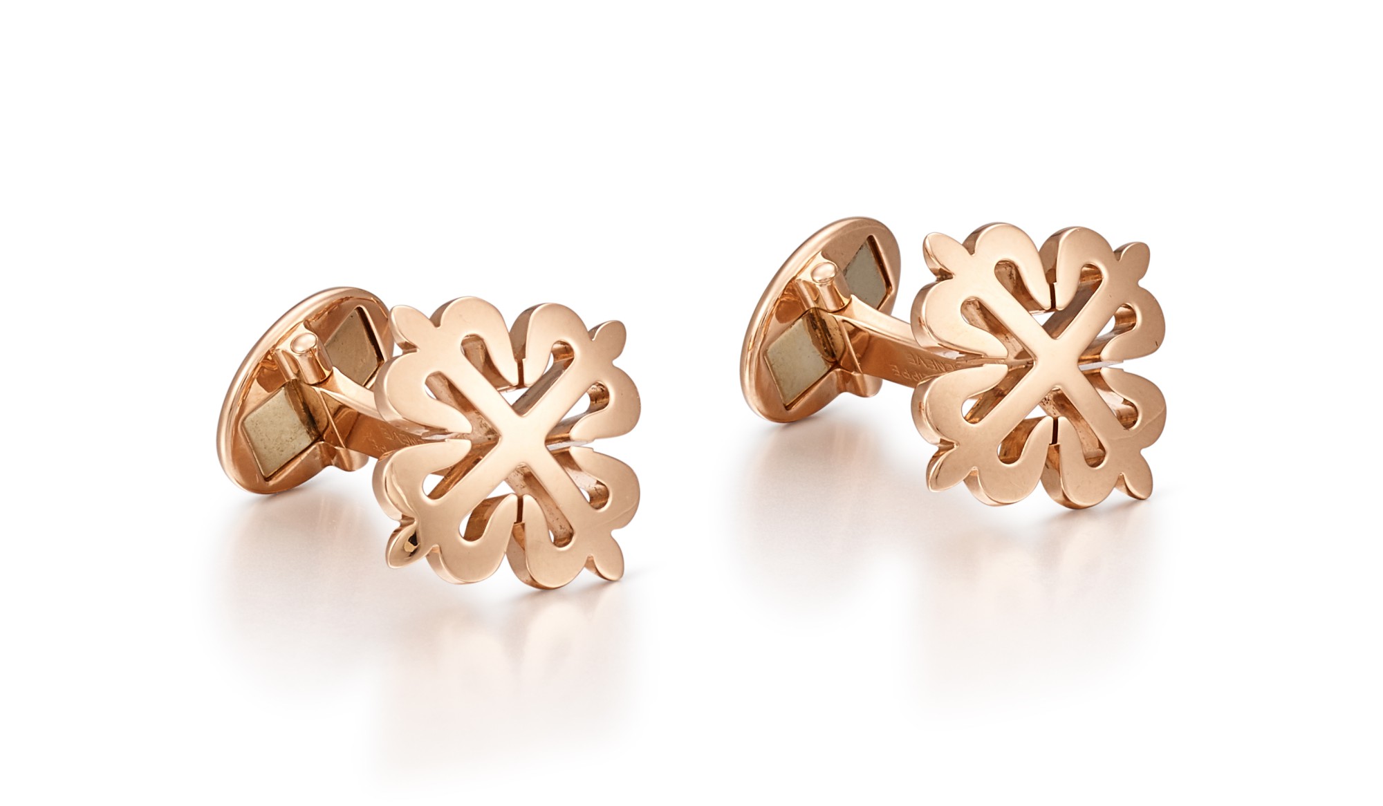 PATEK PHILIPPE | CALATRAVA CROSS A PAIR OF PINK GOLD CUFFLINKS, CIRCA ...