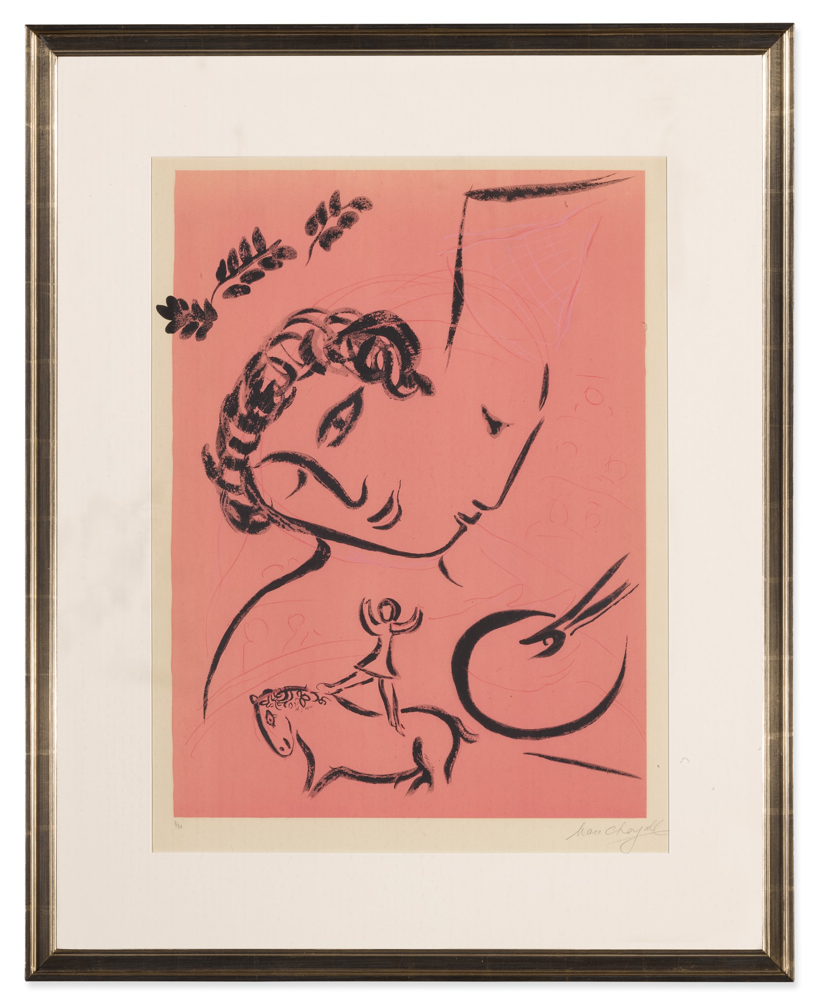 MARC CHAGALL | LE PEINTRE EN ROSE (MOURLOT 224) | Important Prints ...