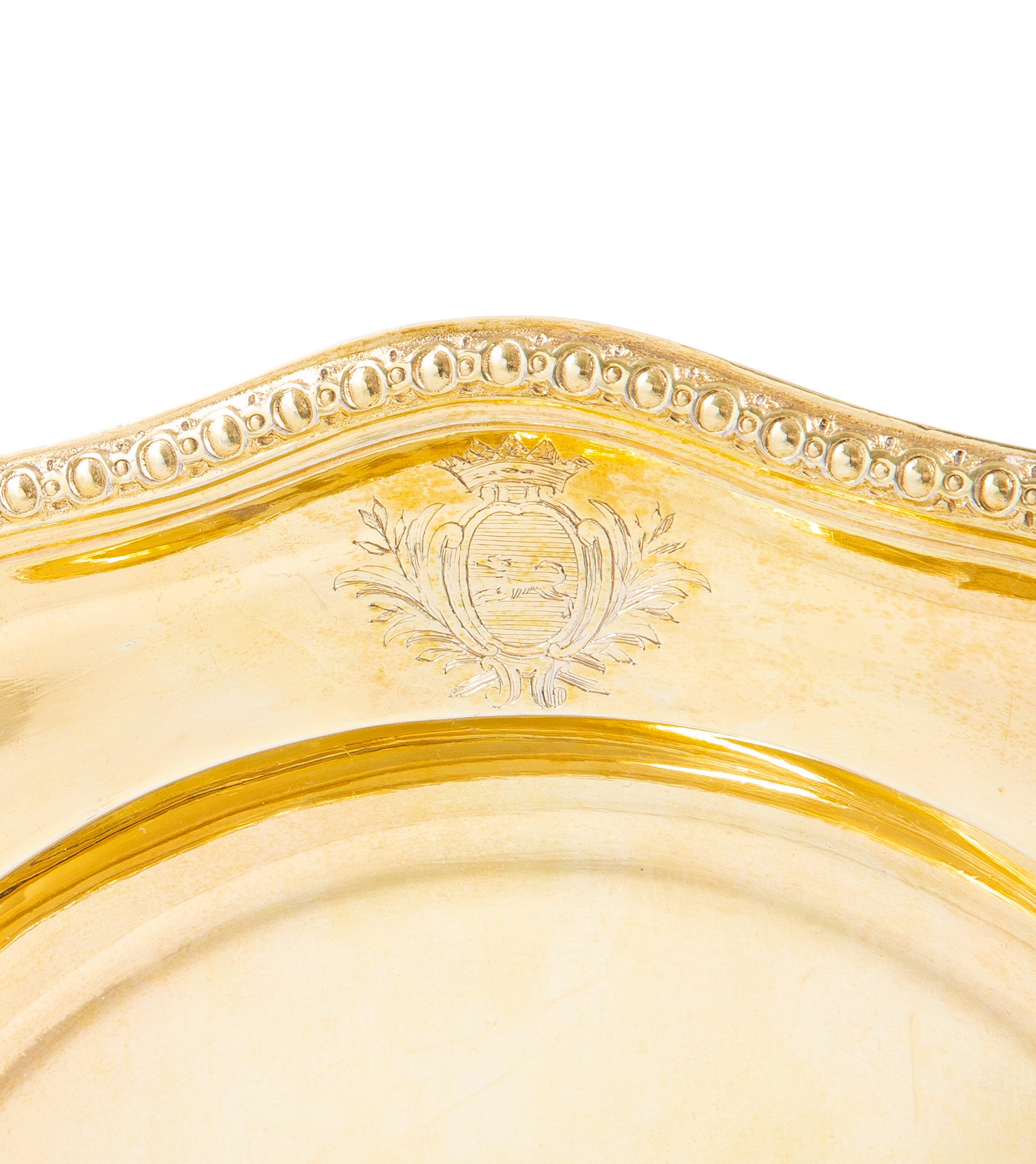 A set of twelve French silver-gilt plates, Tobias Ludwig Krug ...