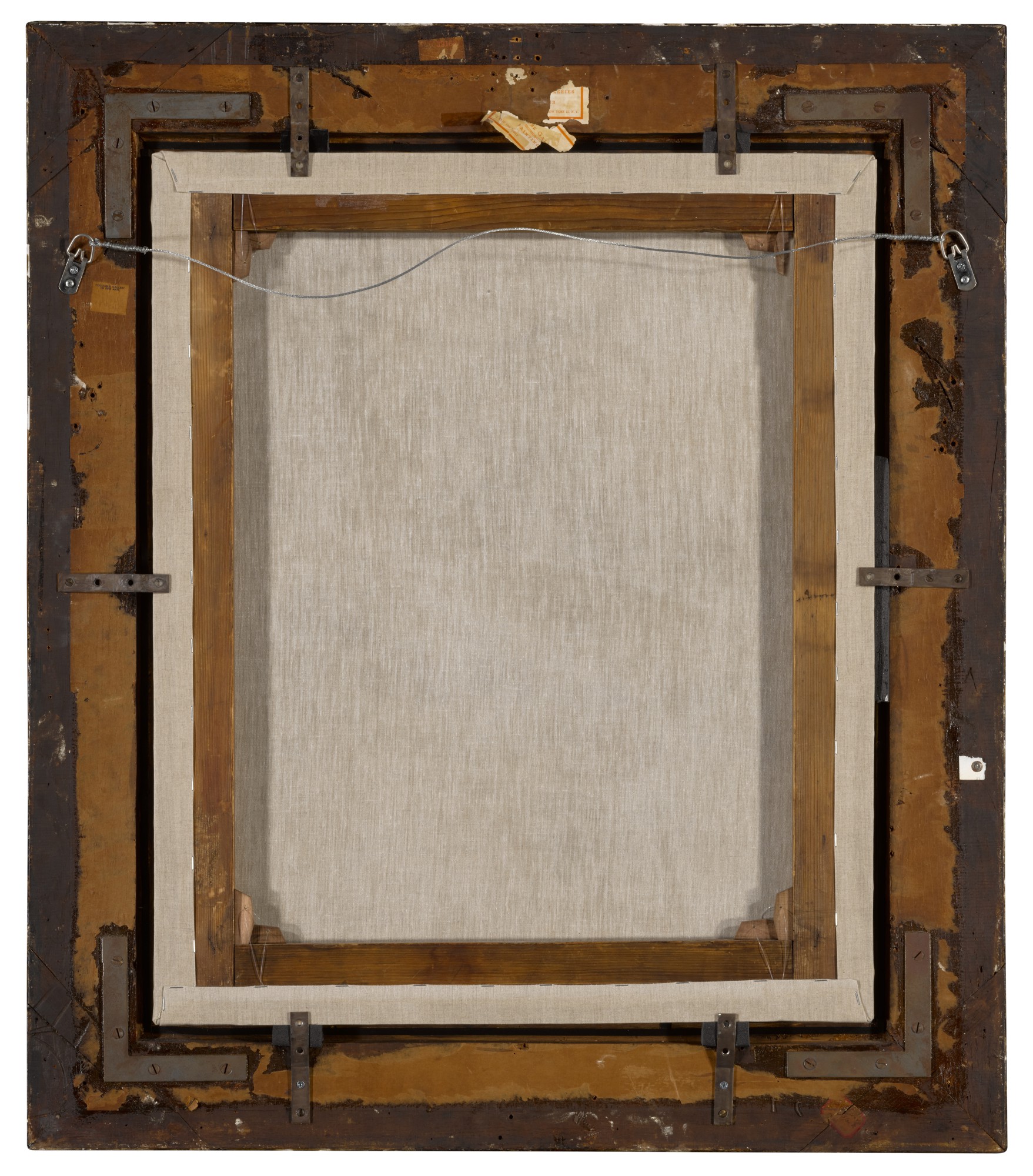 Portrait of Mrs. Hart Davis, half length, in a white gown with a gold ...