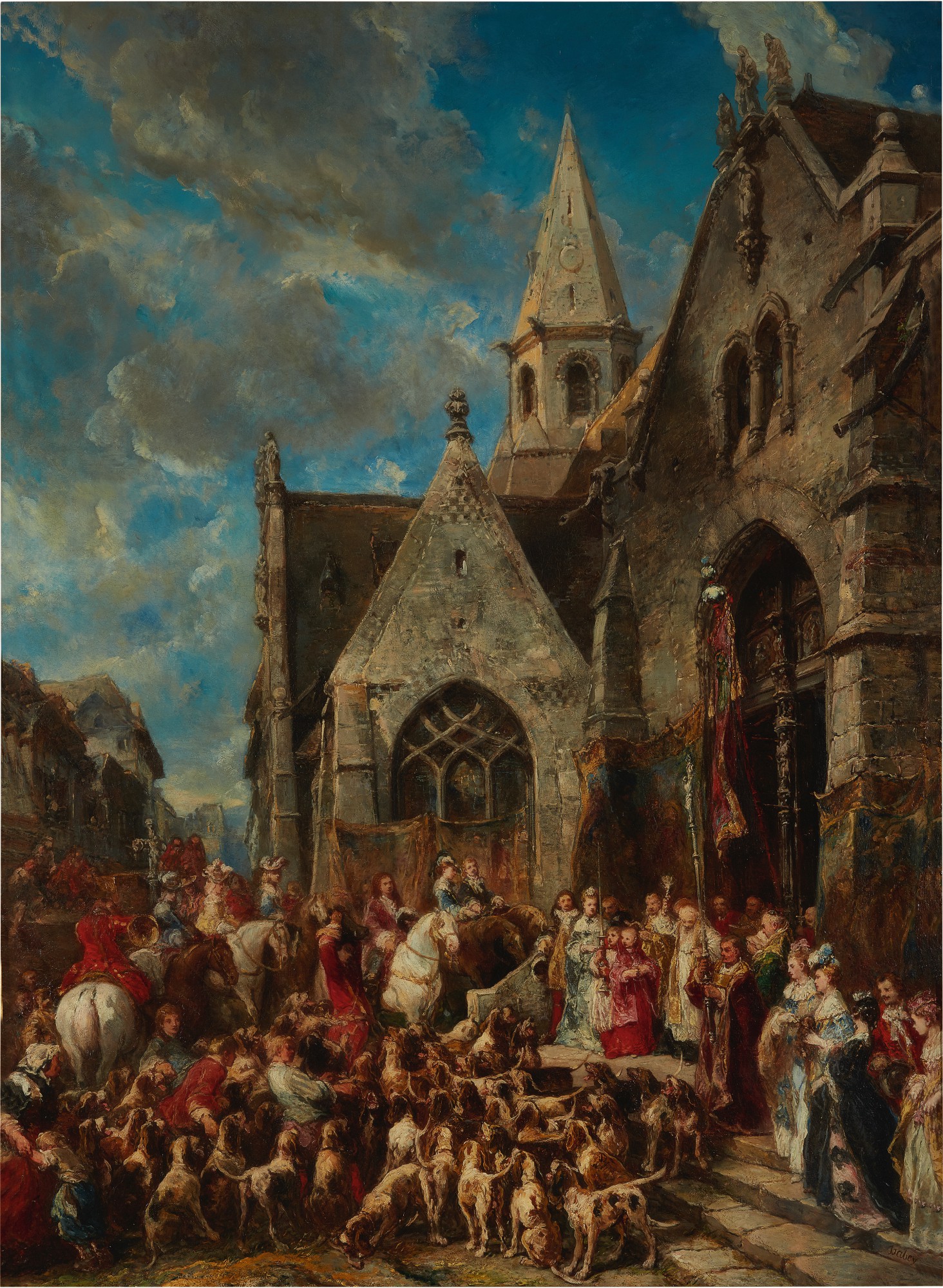 LOUIS GABRIEL EUGÈNE ISABEY | ST. HUBERT'S DAY (THE BLESSING OF THE ...