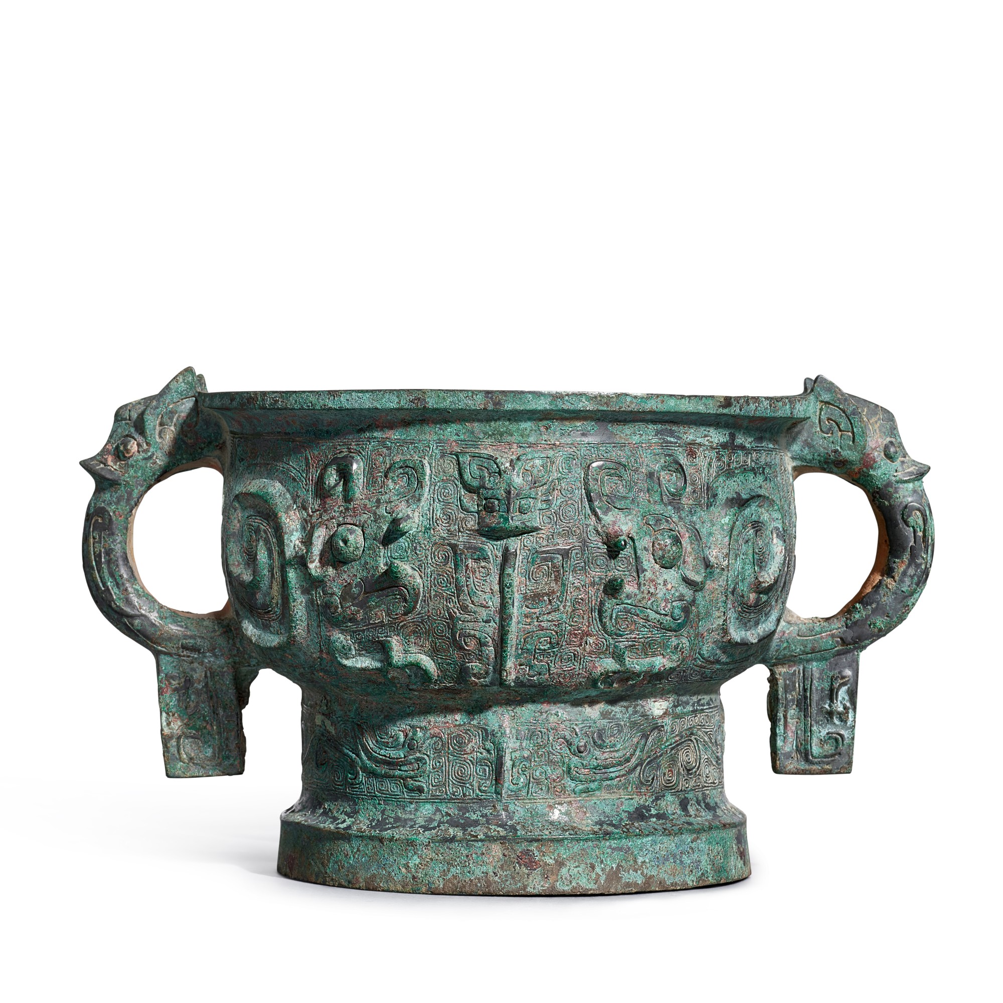 An archaic bronze ritual food vessel (gui), Western Zhou dynasty, 11th ...