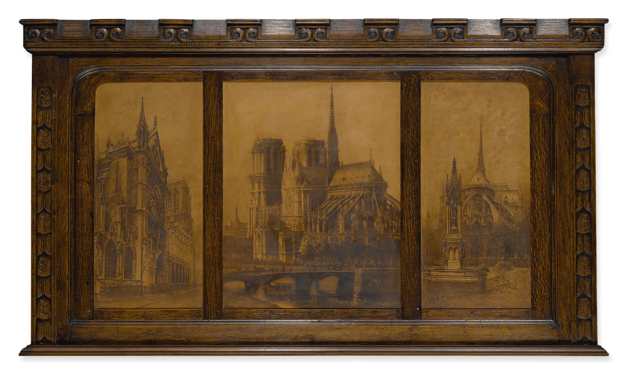 LUCIEN MARCELIN GAUTIER | THREE VIEWS OF NOTRE DAME | European ...