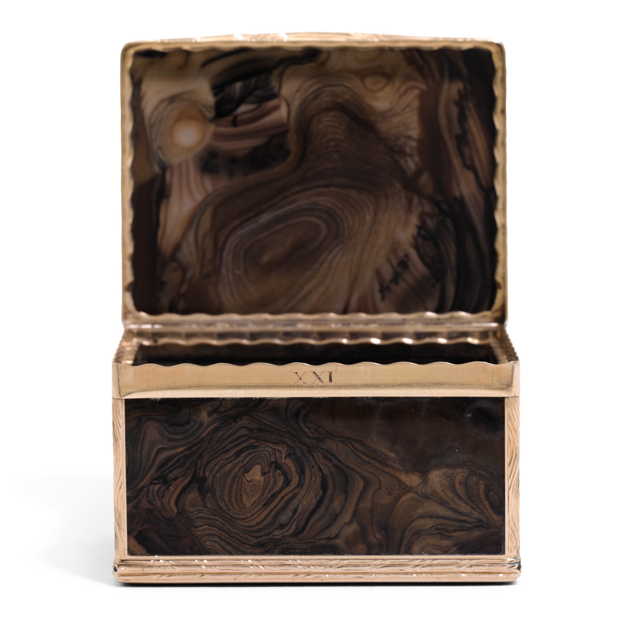 A gold-mounted agate snuff box, probably Dresden, circa 1770 | The ...