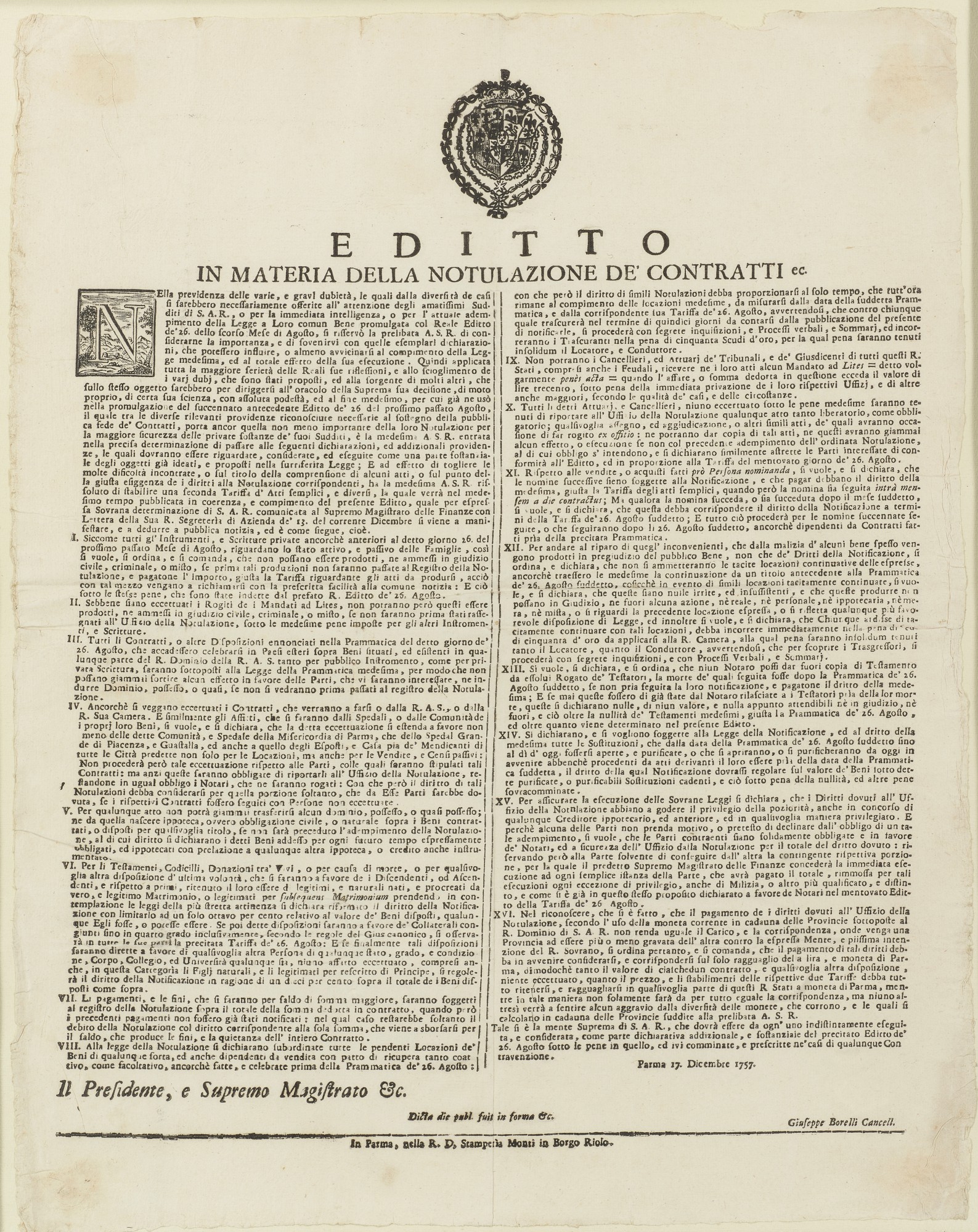 7 editti e proclami, vari luoghi (1696-1848) | Antiquarian Books ...