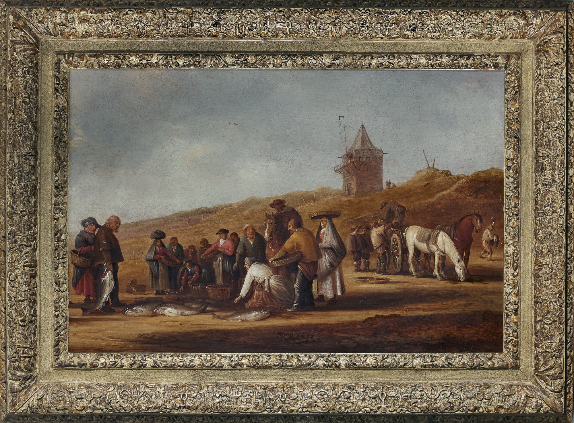 PIETER DE NEYN | LANDSCAPE WITH FISH VENDORS ON THE BEACH | The SØR ...