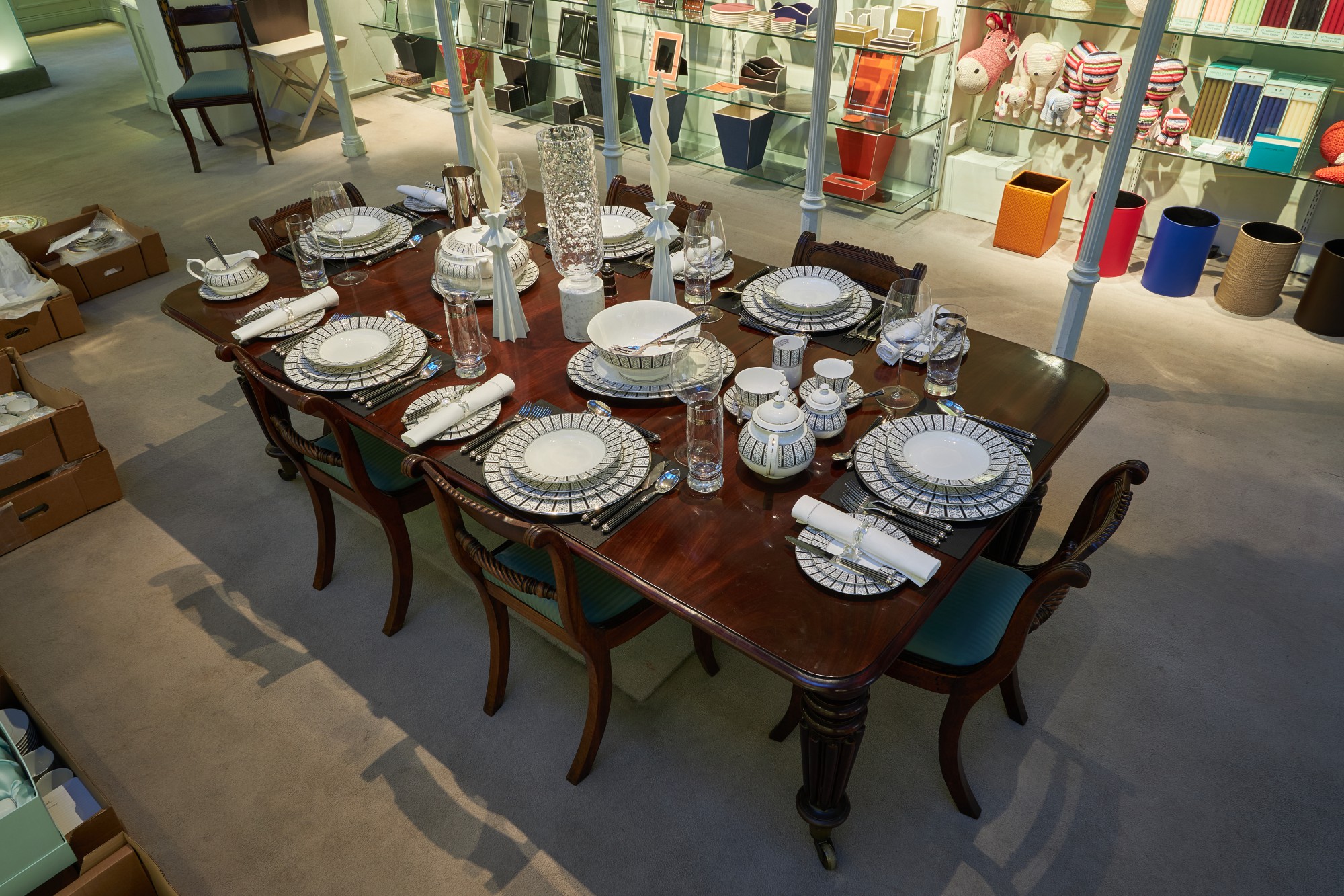 A Caverswall 'Velocity' bone china part dinner and dessert service ...