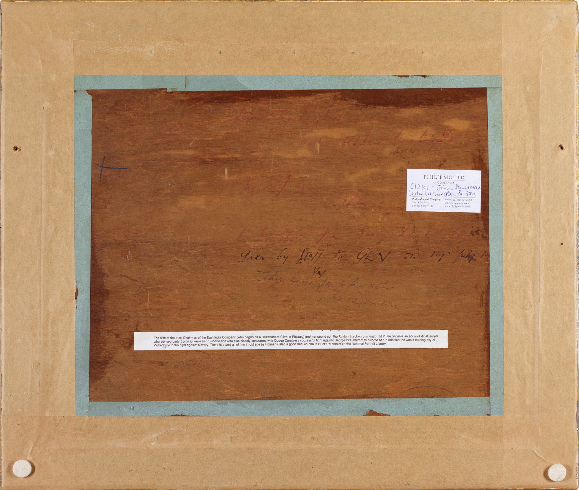 A portrait of Lady Hester Lushington (1750-1830) and her son Stephen ...