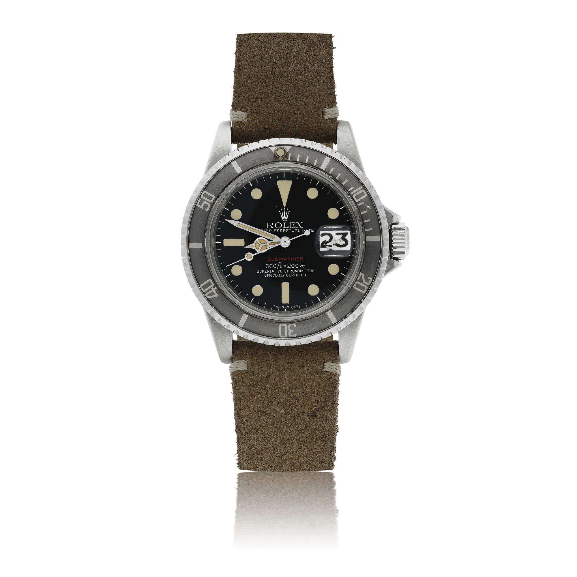 ROLEX | REF 1680 RED SUBMARINER, A STAINLESS STEEL AUTOMATIC CENTER ...