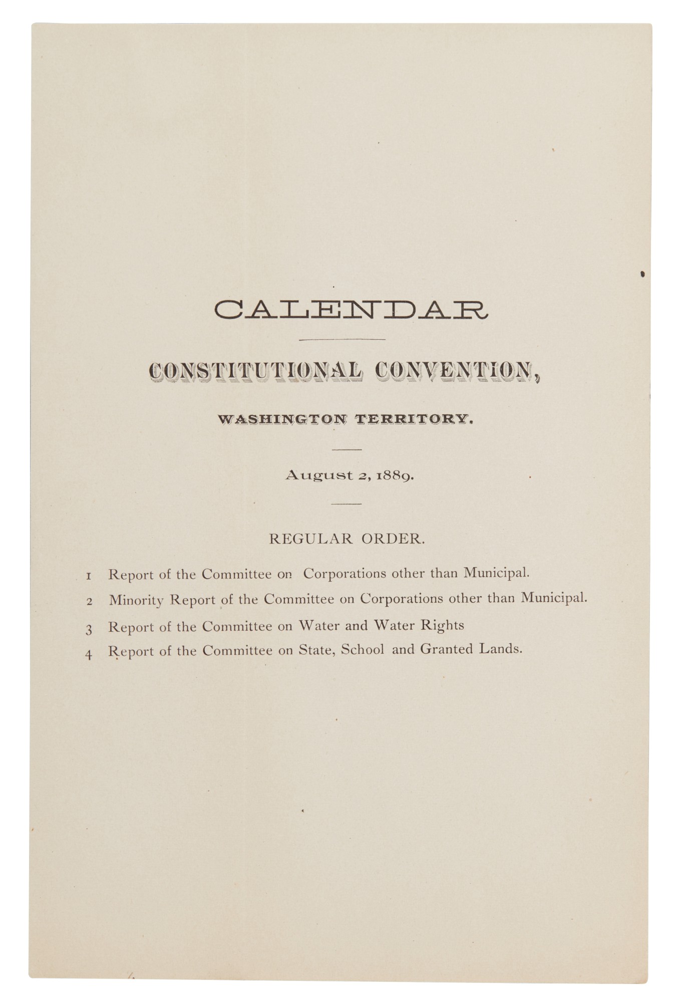 Washington (State) | A collection of handbills related to the ...