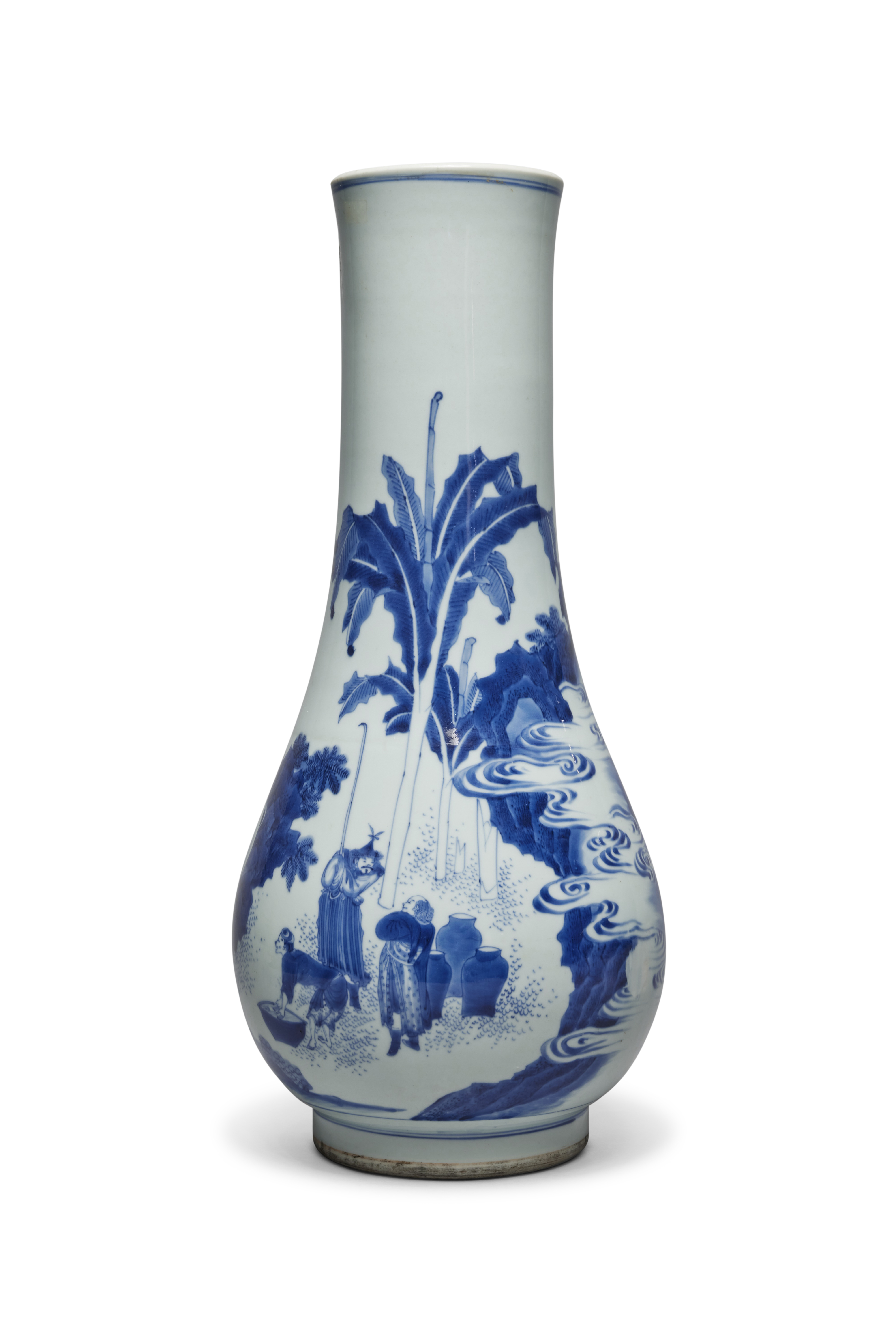A large blue and white 'washing the elephant' vase, 17th century | 十七世紀 ...