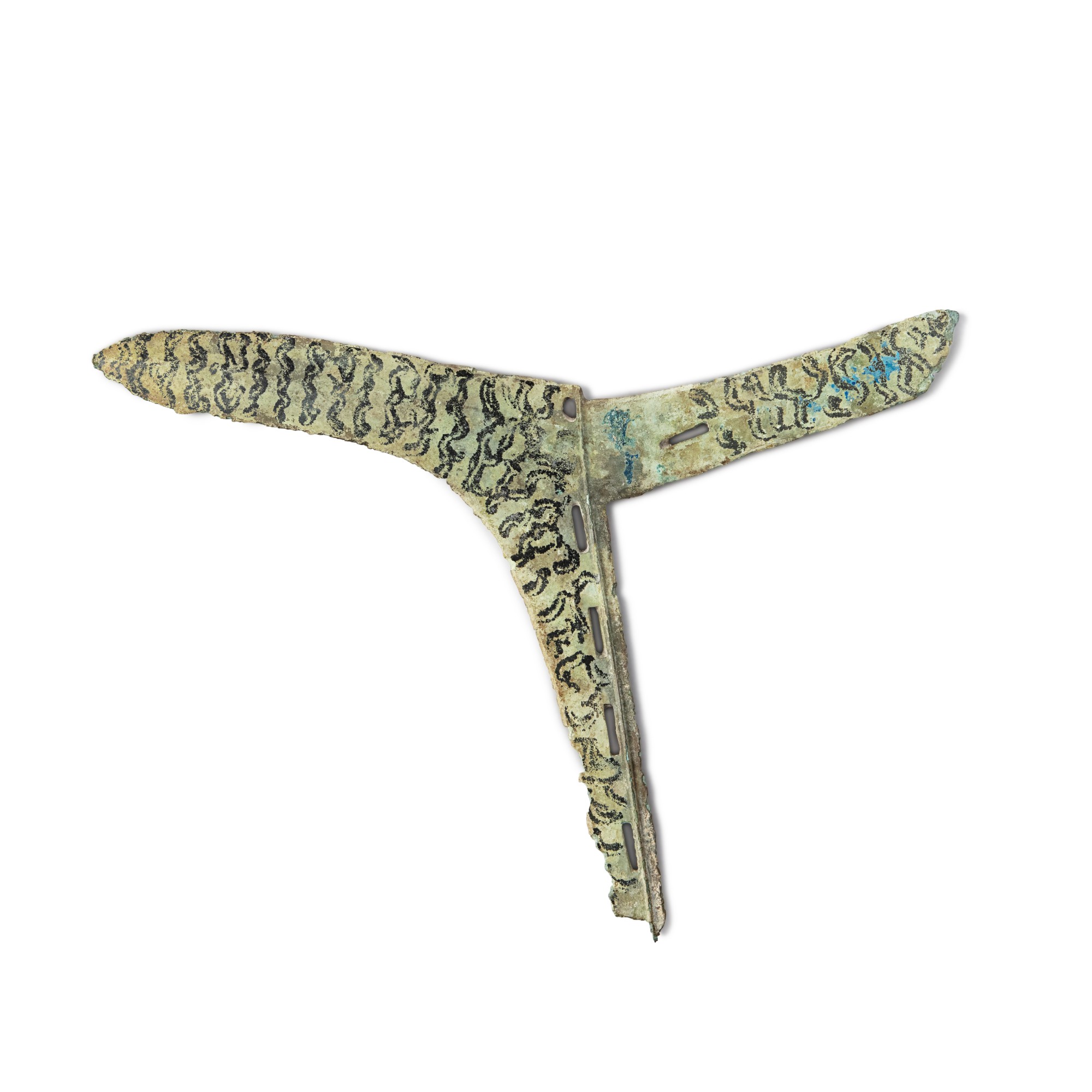 A rare bronze halberd blade (Ge), Eastern Zhou dynasty, Warring States ...