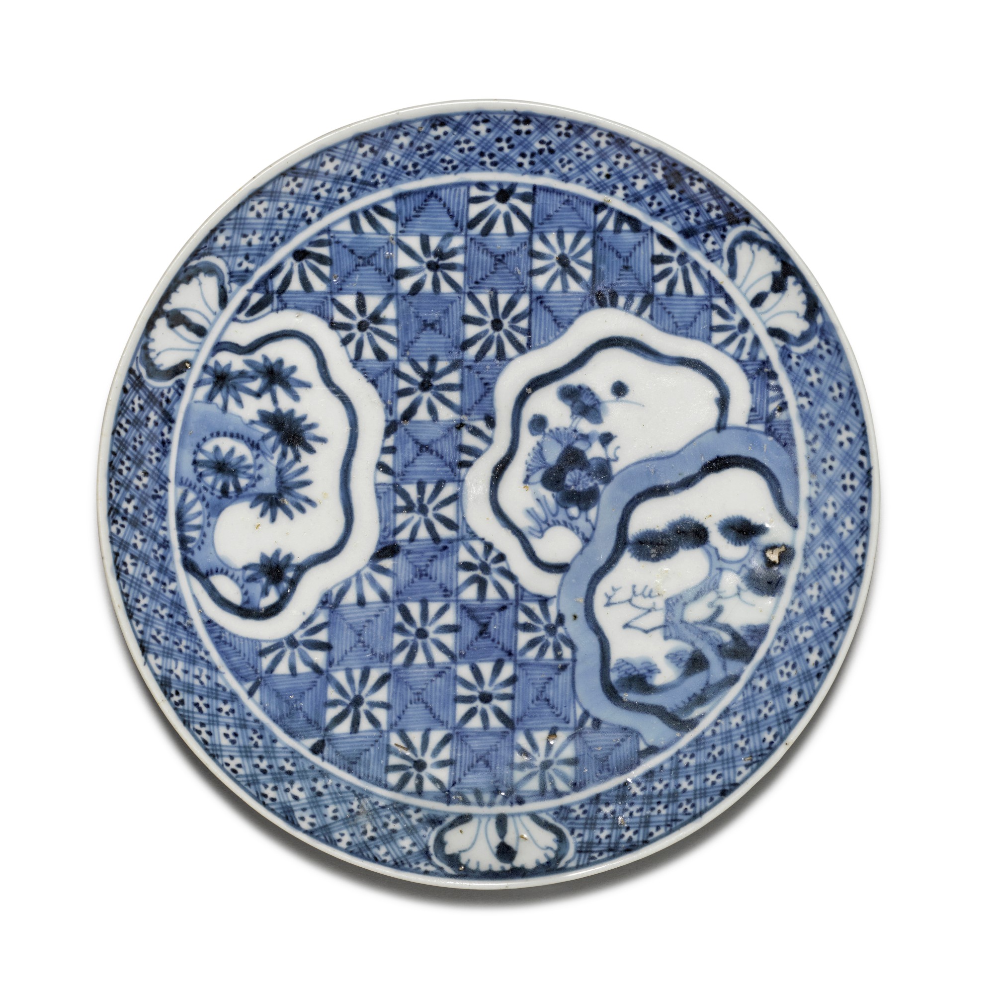 A SHOKI-IMARI DISH FUKU MARK, EDO PERIOD, MID 17TH CENTURY | Fine ...