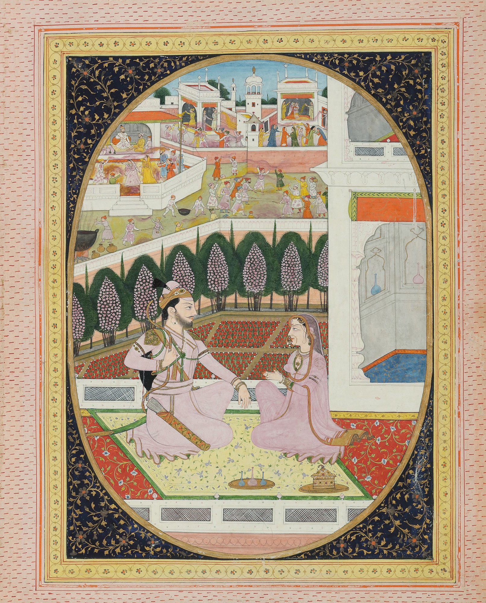 A Set of 12 Illustrations Depicting the Changing Seasons "Baramasa ...