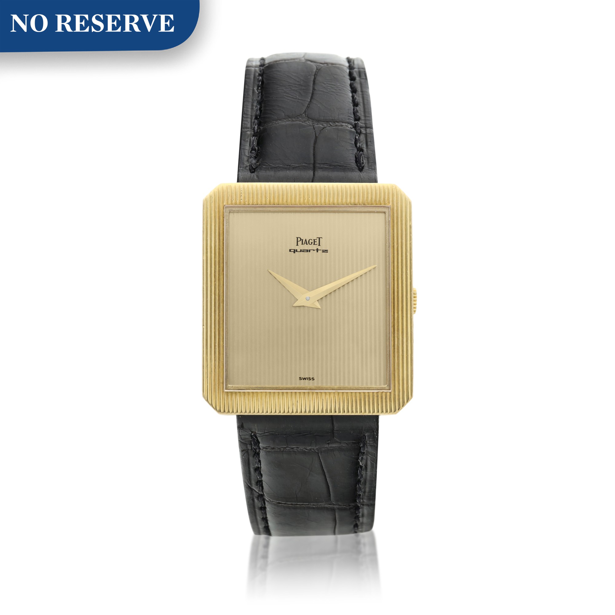 Reference 9154 A yellow gold rectangular wristwatch, Circa 1985 | Fine ...