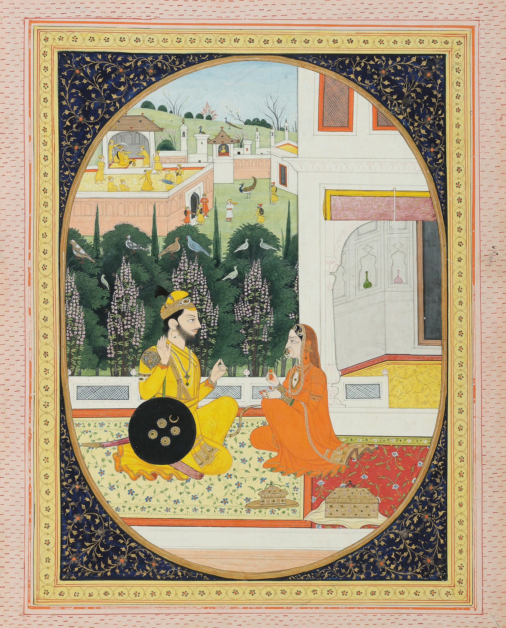 A Set of 12 Illustrations Depicting the Changing Seasons "Baramasa ...