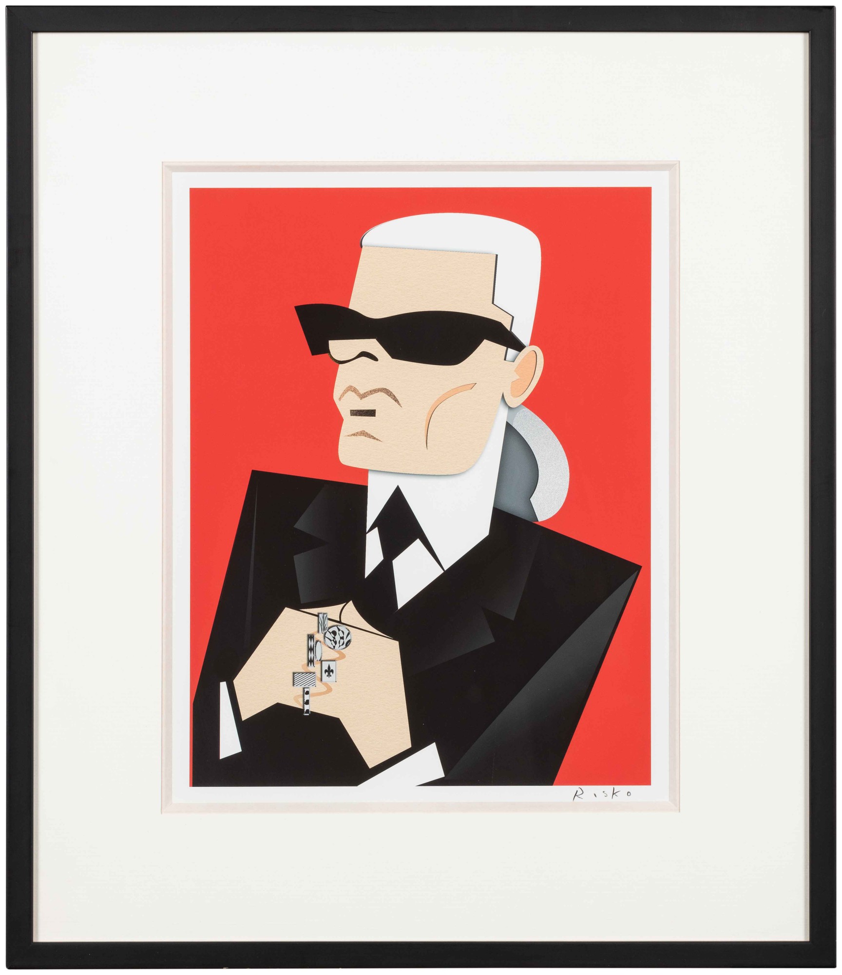 Robert Risko (born 1956), A framed caricature portrait of Karl ...