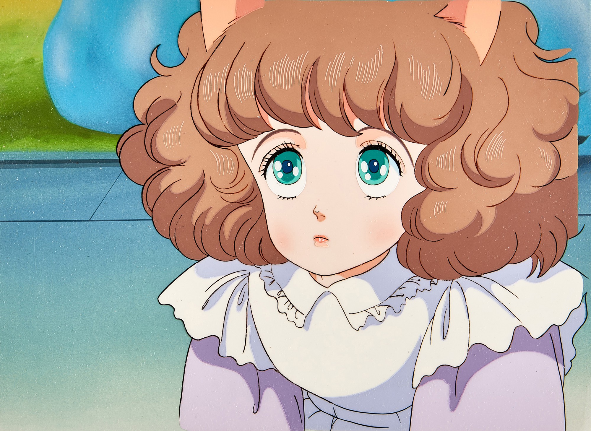 Chibi Neko Animation Cels with Hand-painted Original Background | 琪比賽璐璐 ...