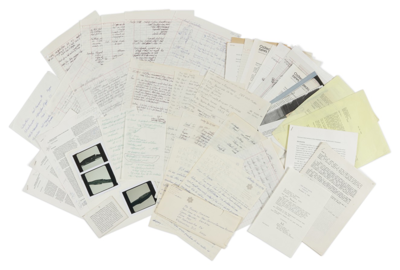 Richard Feynman's notes, letters, & et al from the Rogers Commission to ...